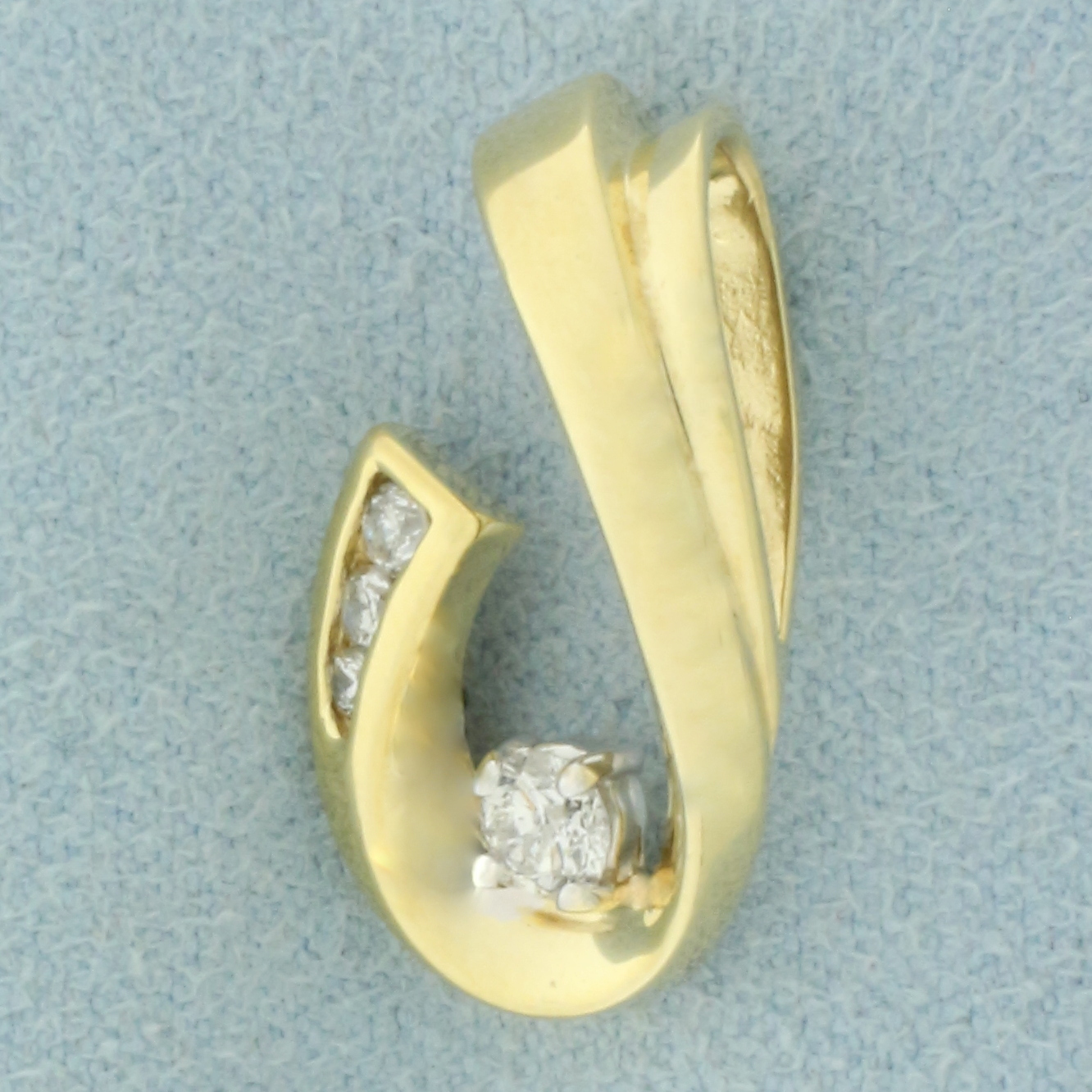 Diamond Pendant or Slide in 14k Yellow Gold | Property Room