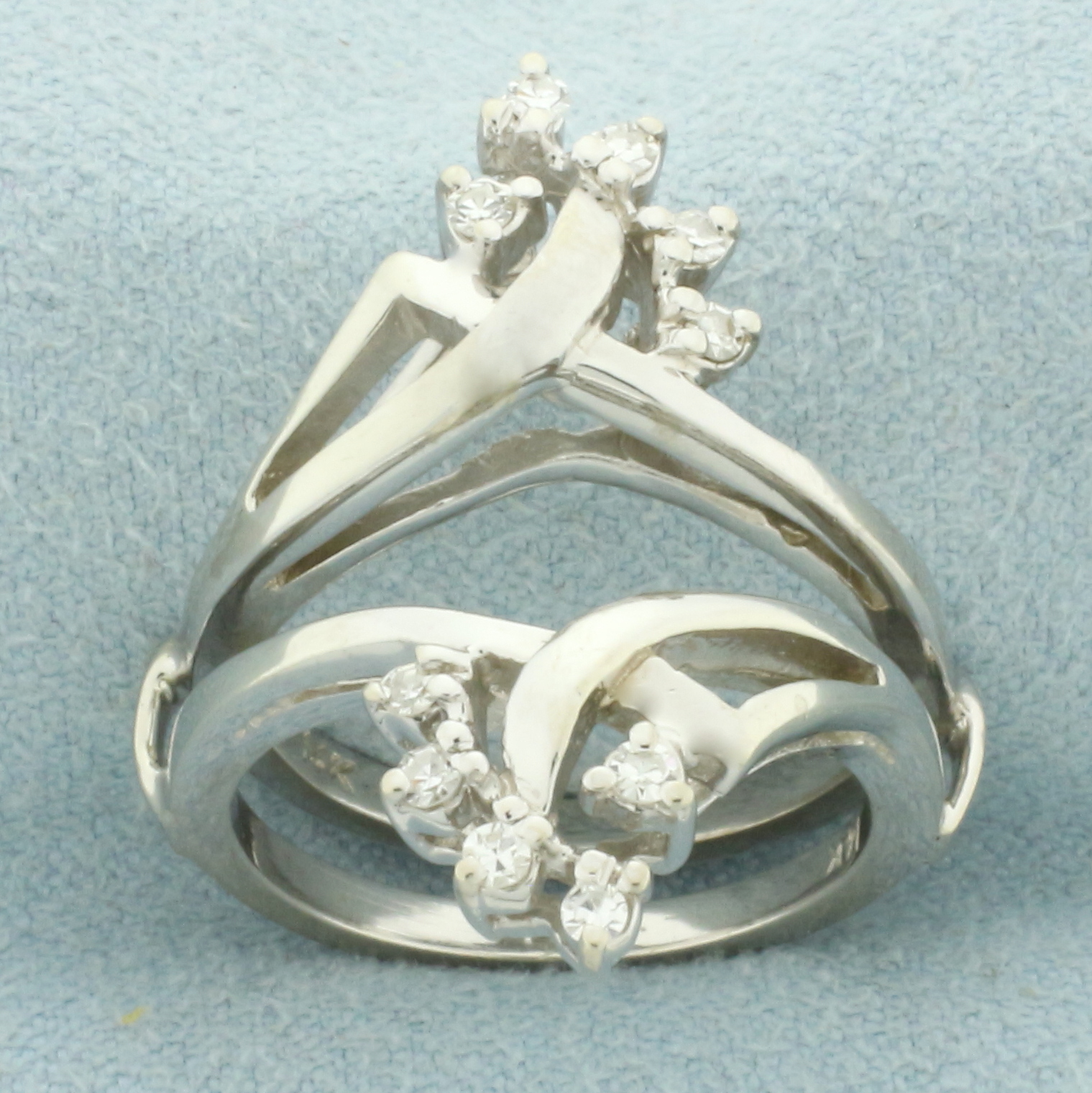 Diamond Spray Ring Jacket Enhancer in 14k White Gold | Property Room