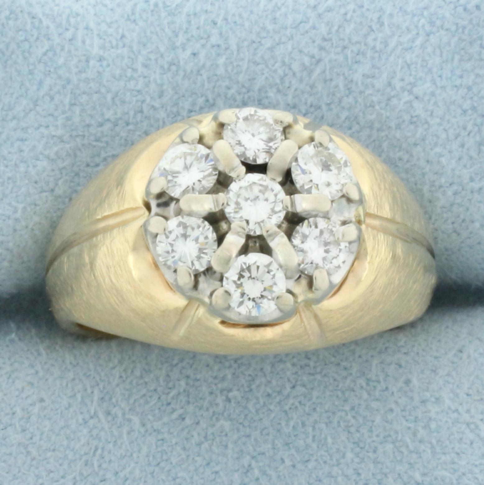 Diamond Target Design Ring in 14k Yellow Gold | Property Room