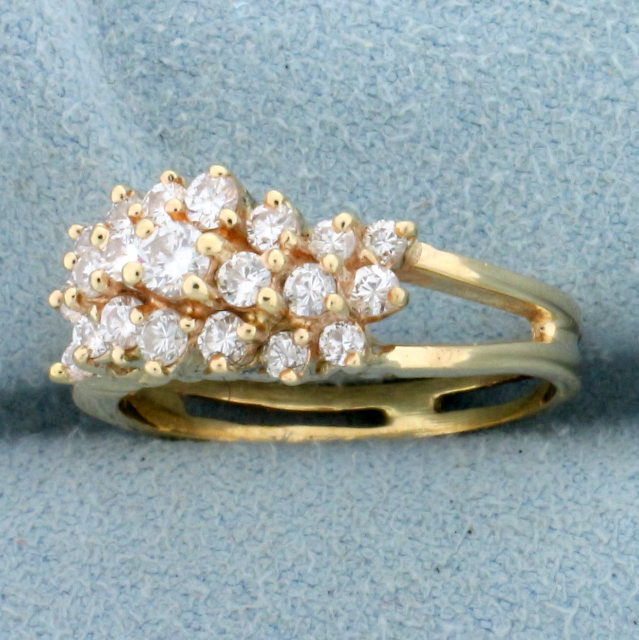 Diamond Wave Design Ring in 14K Yellow Gold | Property Room