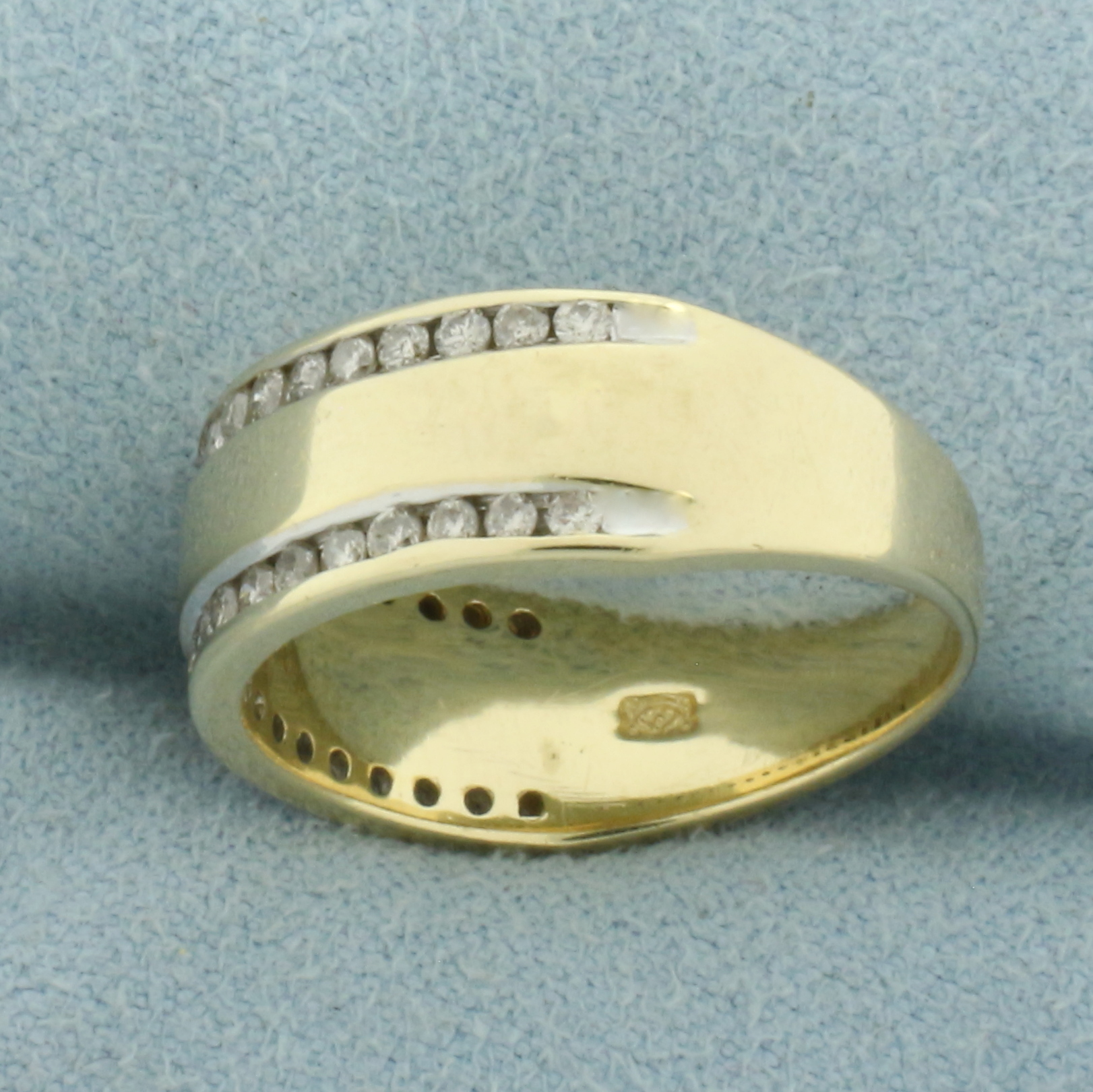 Double Diamond Line Ring in 14k Yellow Gold | Property Room
