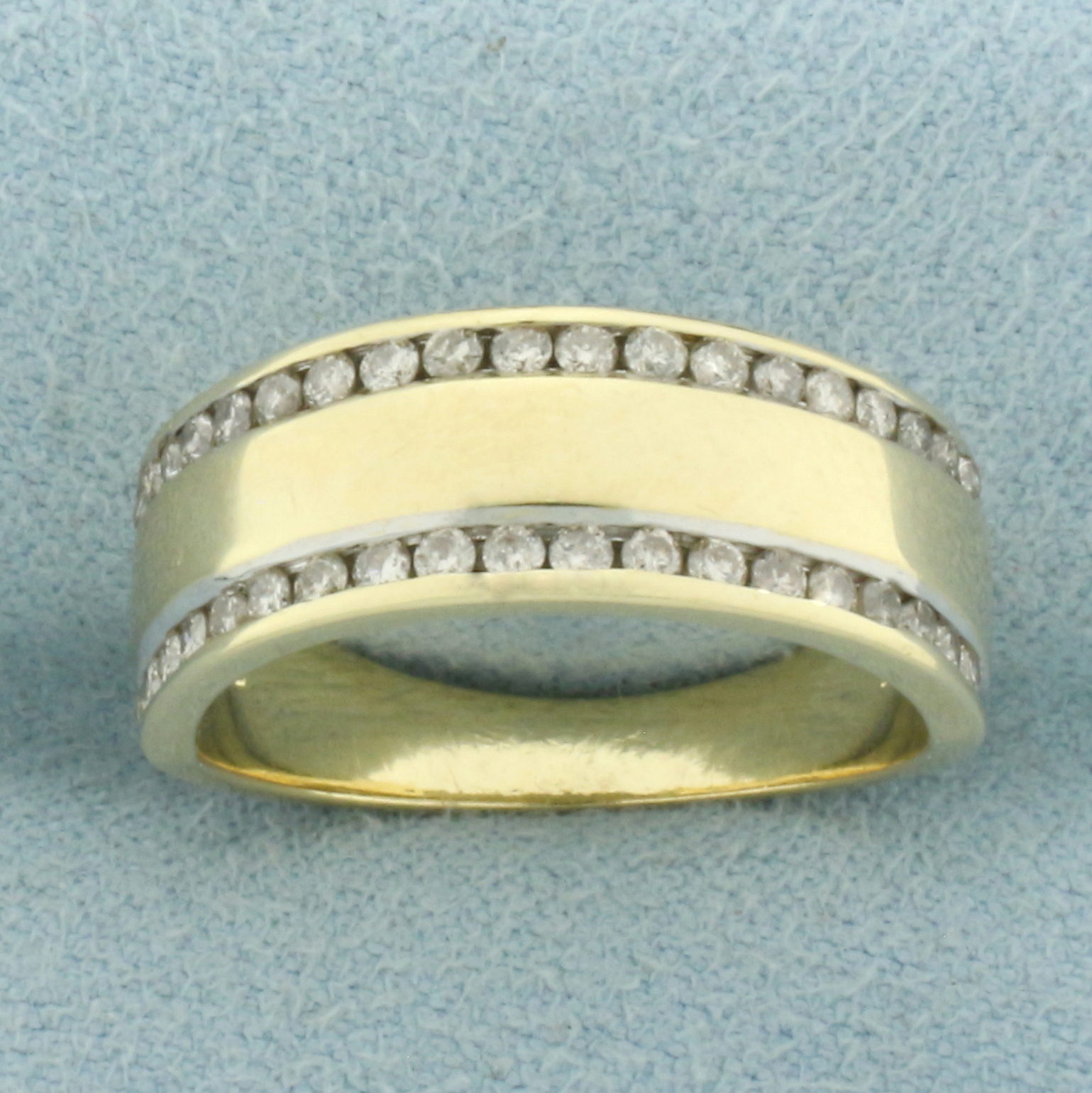 Double Diamond Line Ring in 14k Yellow Gold | Property Room