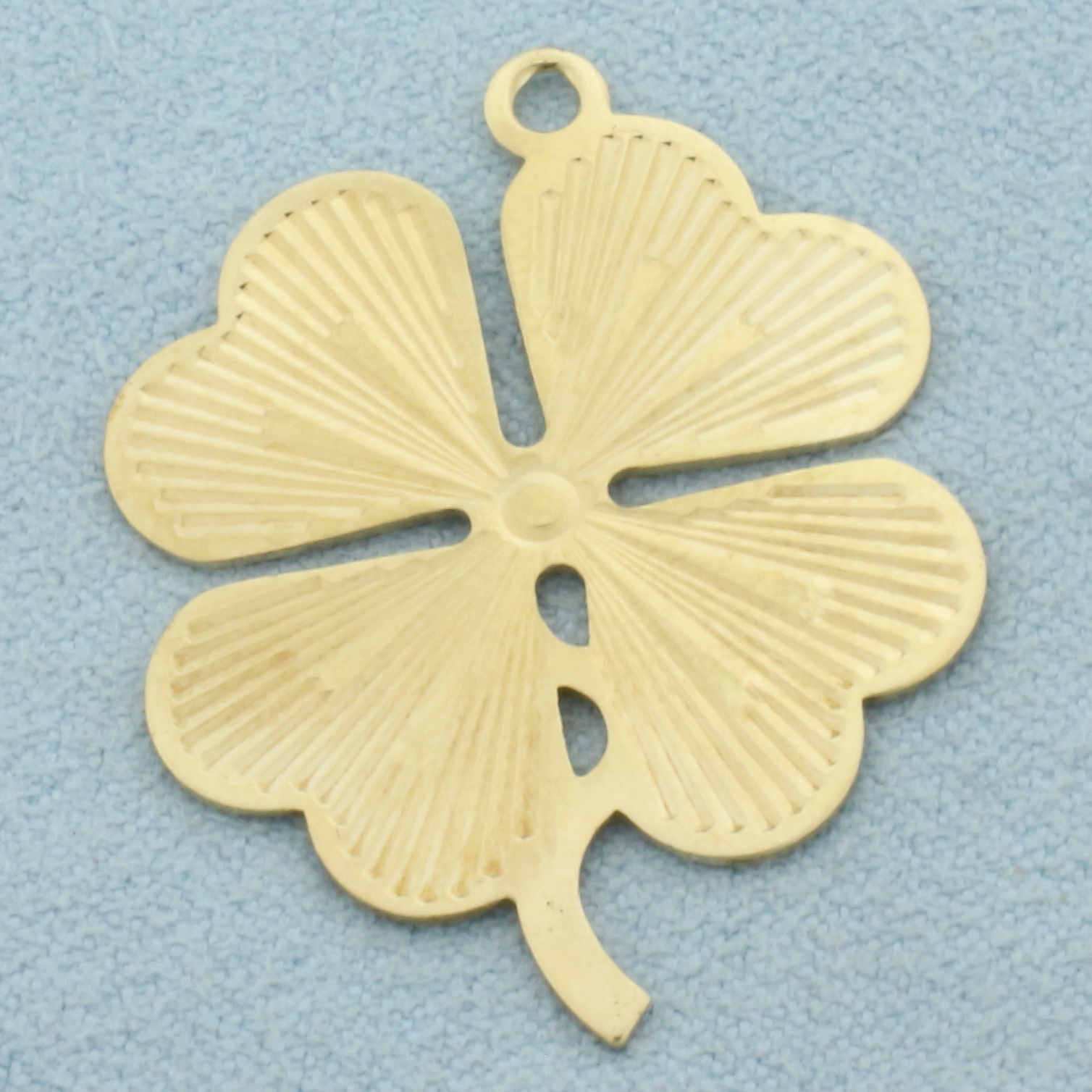 Engravable Four Leaf Clover Pendant in 14k Yellow Gold | Property Room
