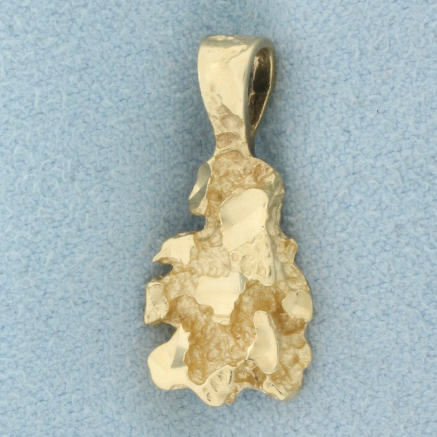 Freeform Gold Nugget Pendant in 14k Yellow Gold | Property Room