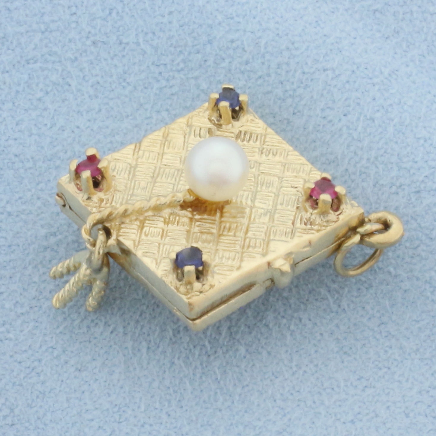 Graduation Cap Locket in 14k Yellow Gold | Property Room