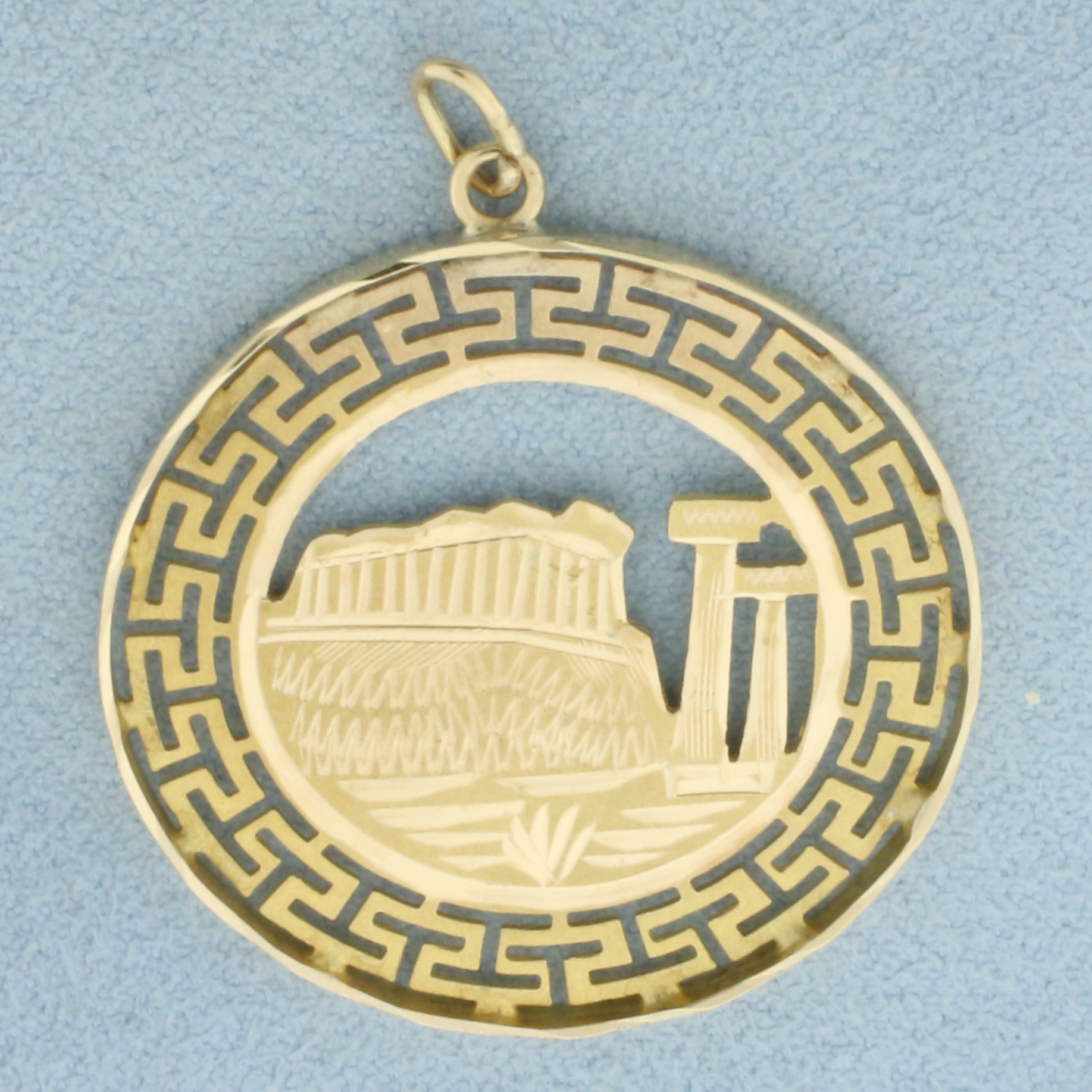 Greek Parthenon Medallion Pendant in 14k Yellow Gold | Property Room