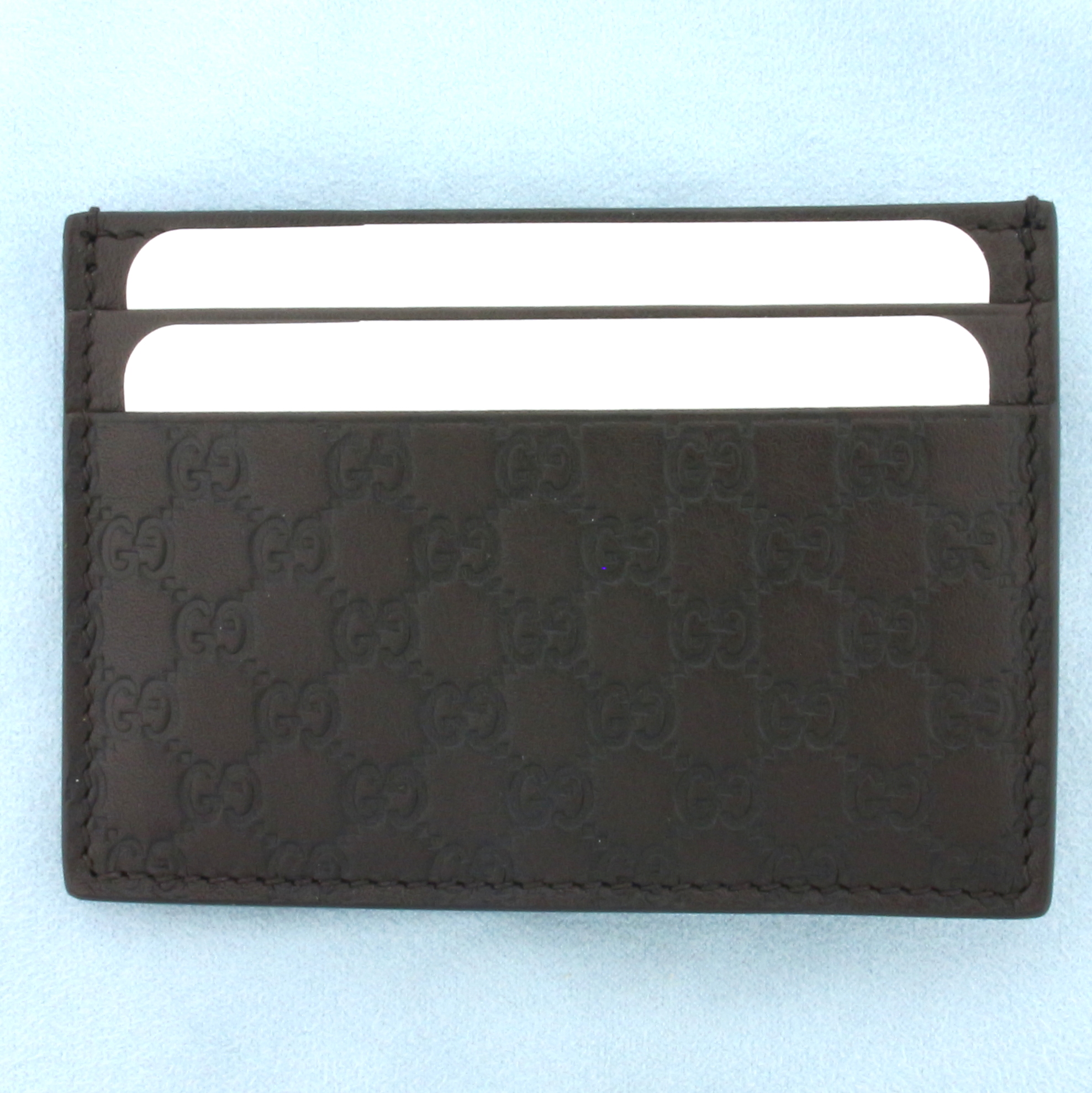 Gucci Guccissima Brown Money Clip Card Case New Old Stock | Property Room