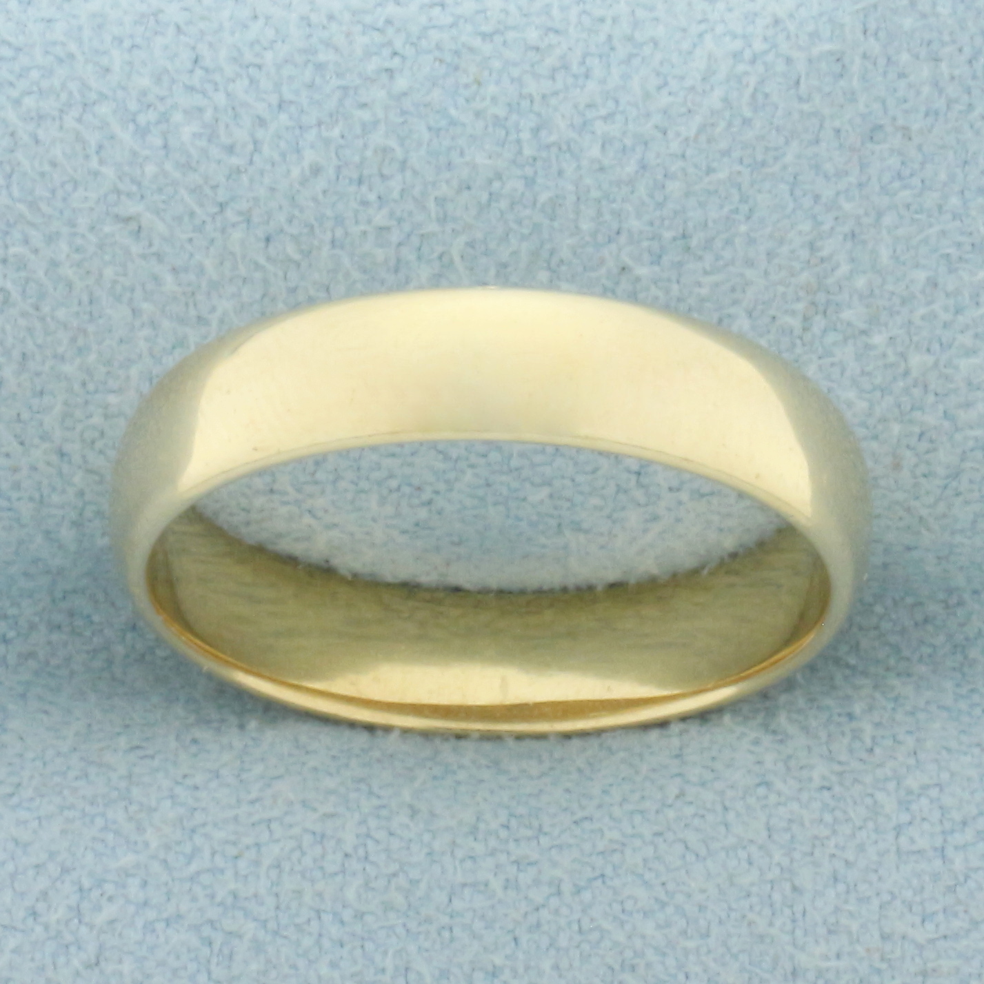 High Polish Half Dome Wedding Band Ring in 14k Yellow Gold | Property Room