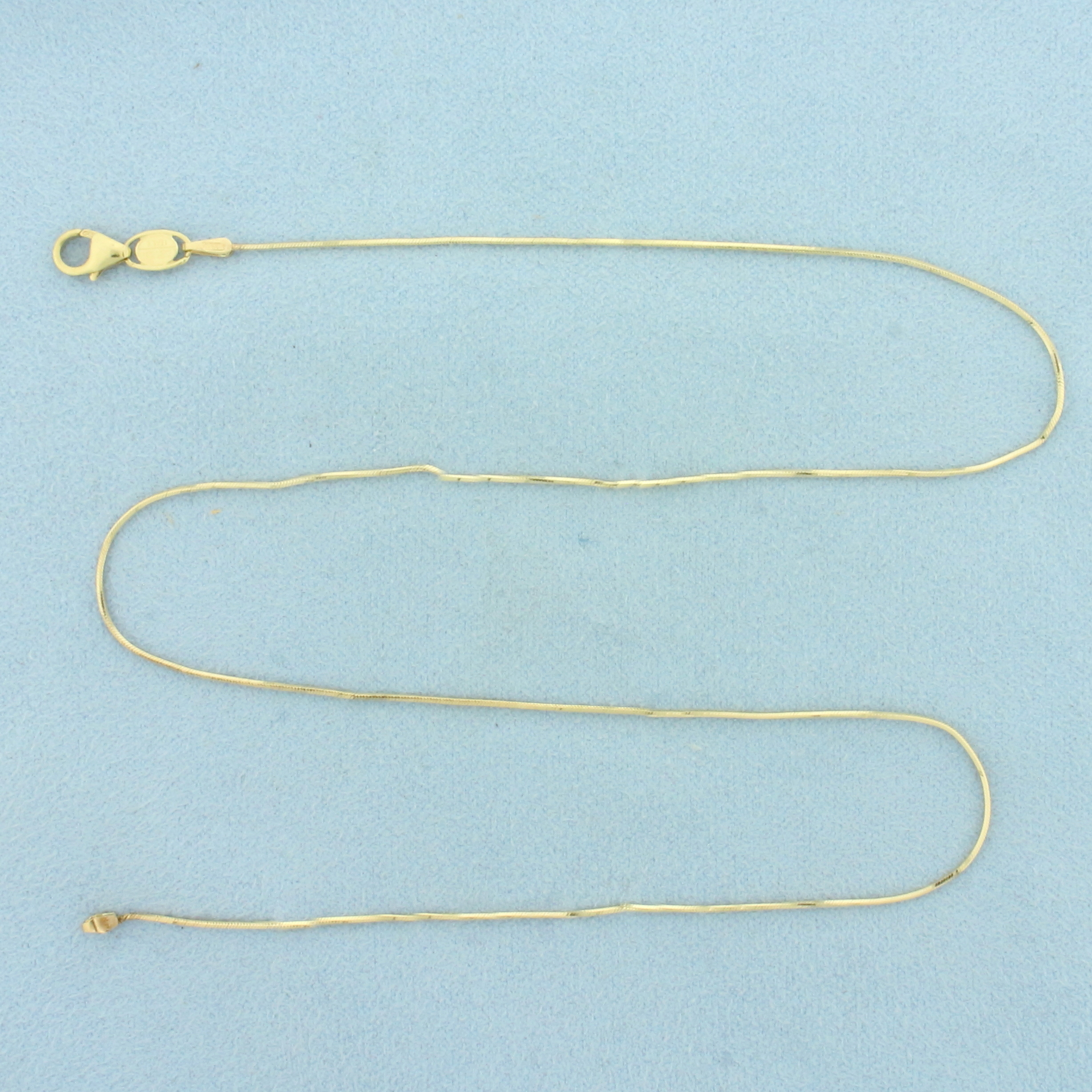 Italian 16 Inch Snake Link Chain Choker Necklace in 14k Yellow Gold ...