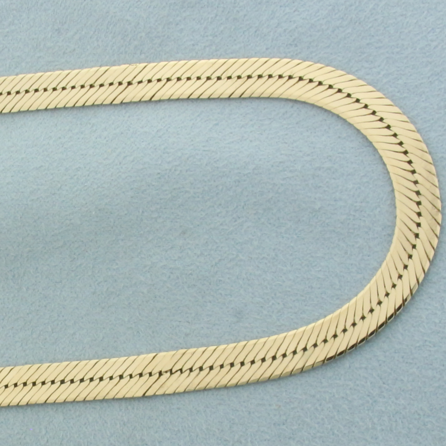 Italian 17 Inch Herringbone Link Chain Necklace in 14k Yellow Gold ...