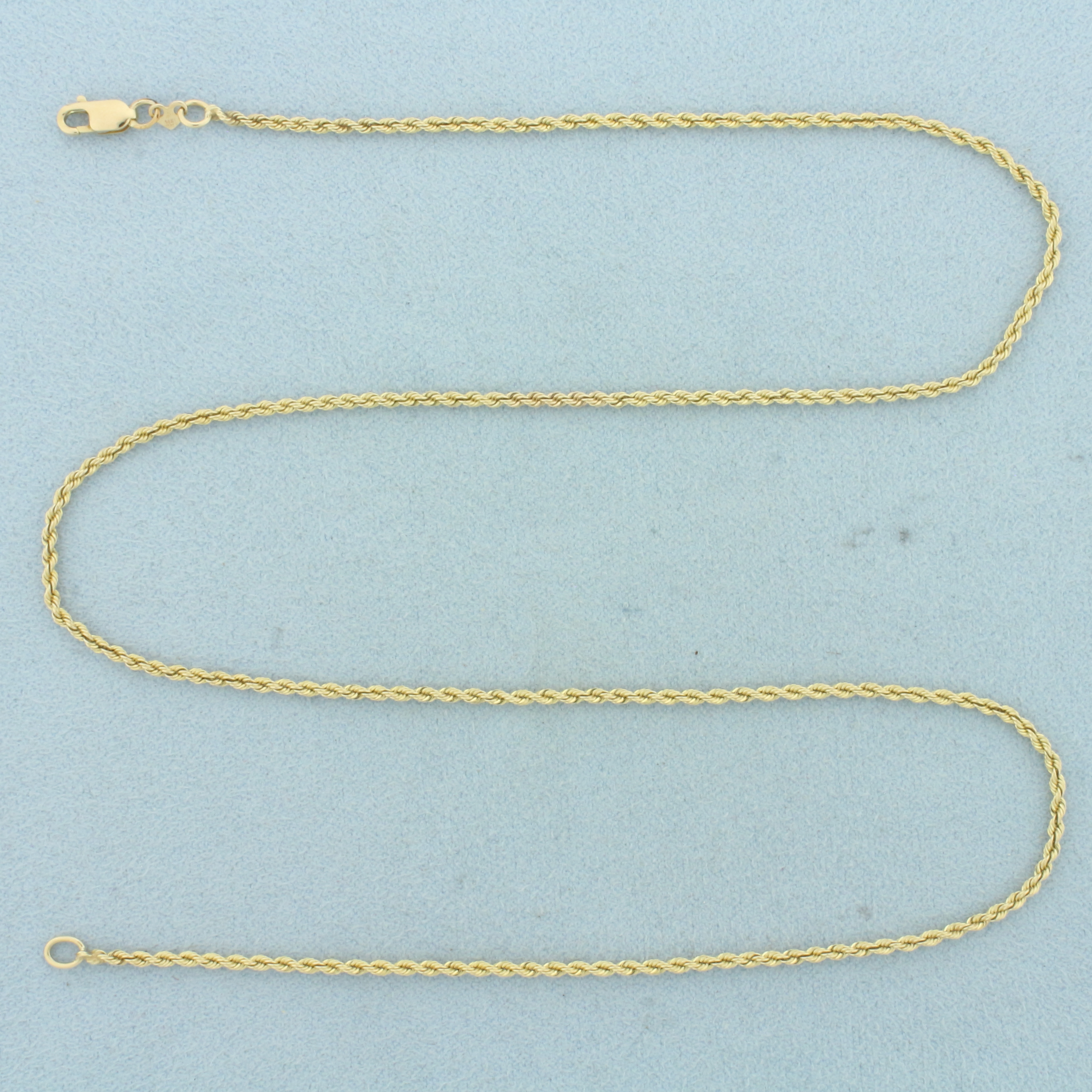 Italian 18 Inch Italian Rope Link Chain Necklace in 14k Yellow Gold ...