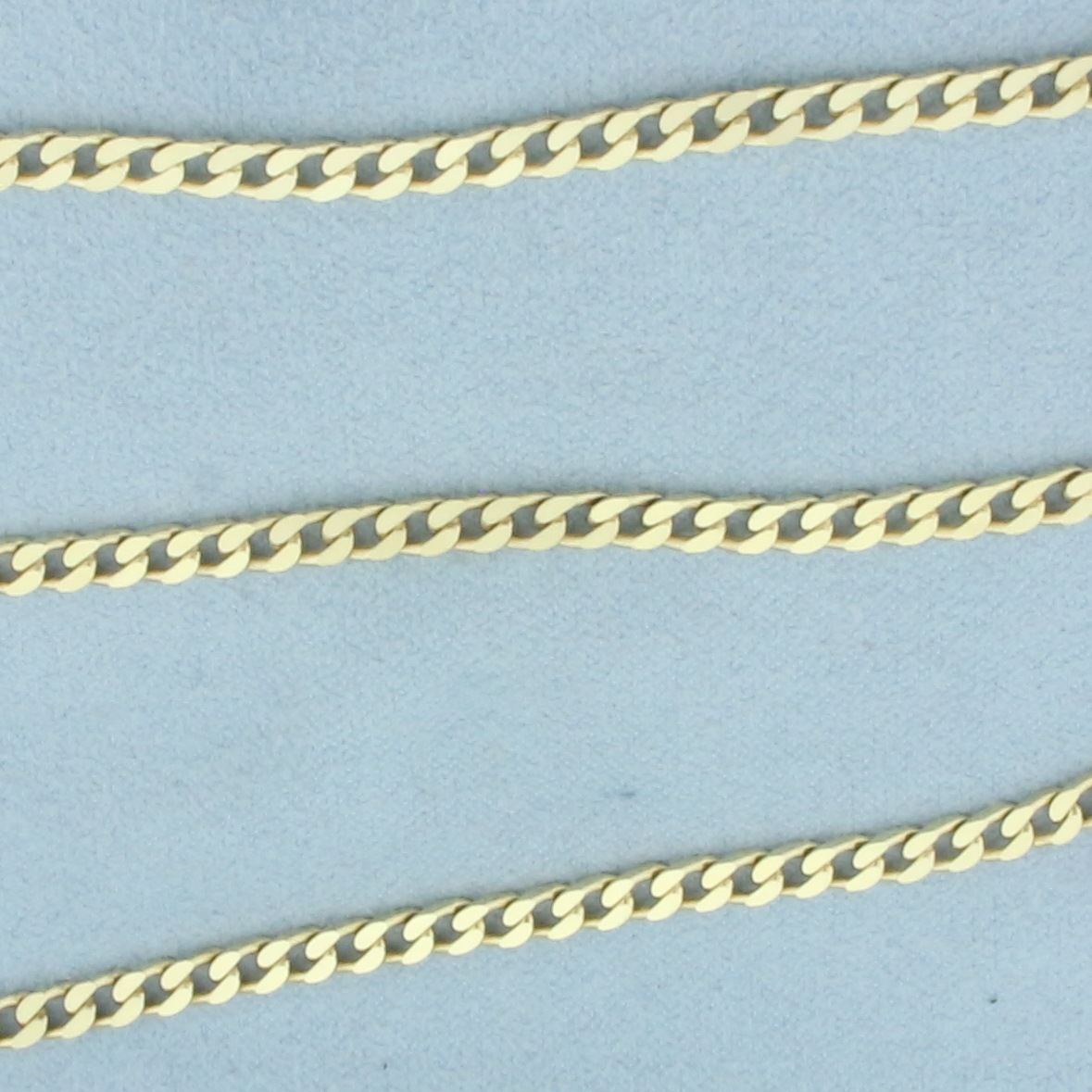 Italian 20 Inch Curb Link Chain Necklace in 14k Yellow Gold | Property Room