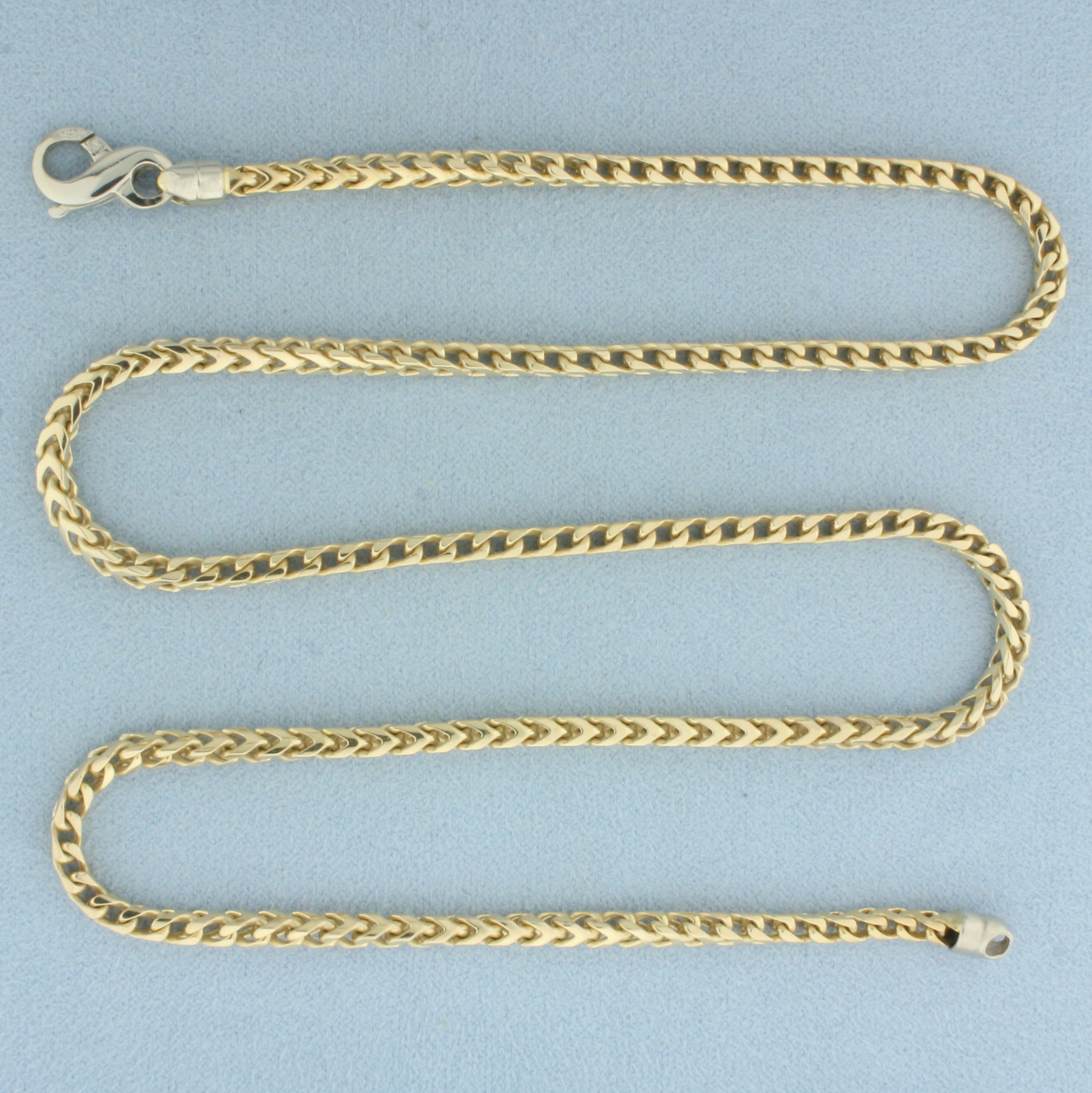 Italian 20 Inch Foxtail Link Chain Necklace in 14k Yellow Gold ...