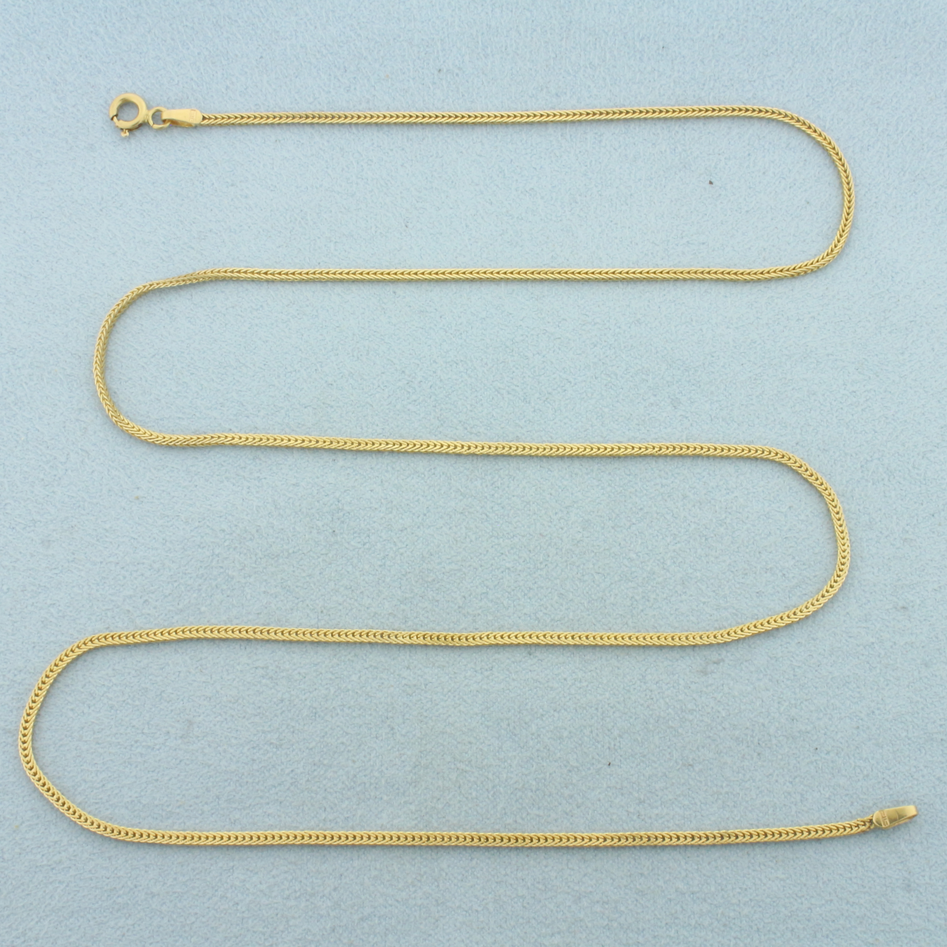Italian 21 Inch Foxtail Link Chain Necklace in 14k Yellow Gold ...