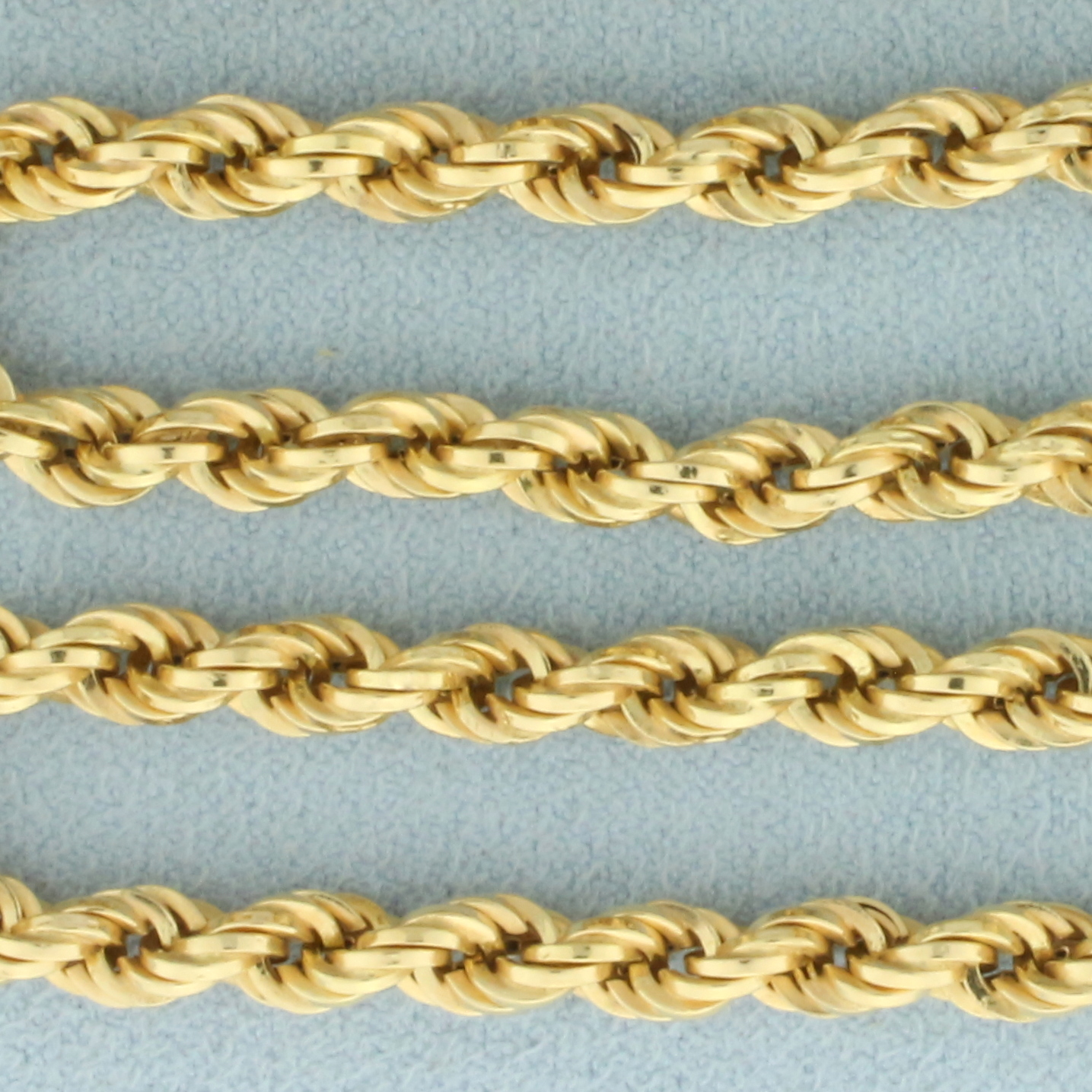 Italian 21 Inch Rope Chain Necklace in 18k Yellow Gold | Property Room