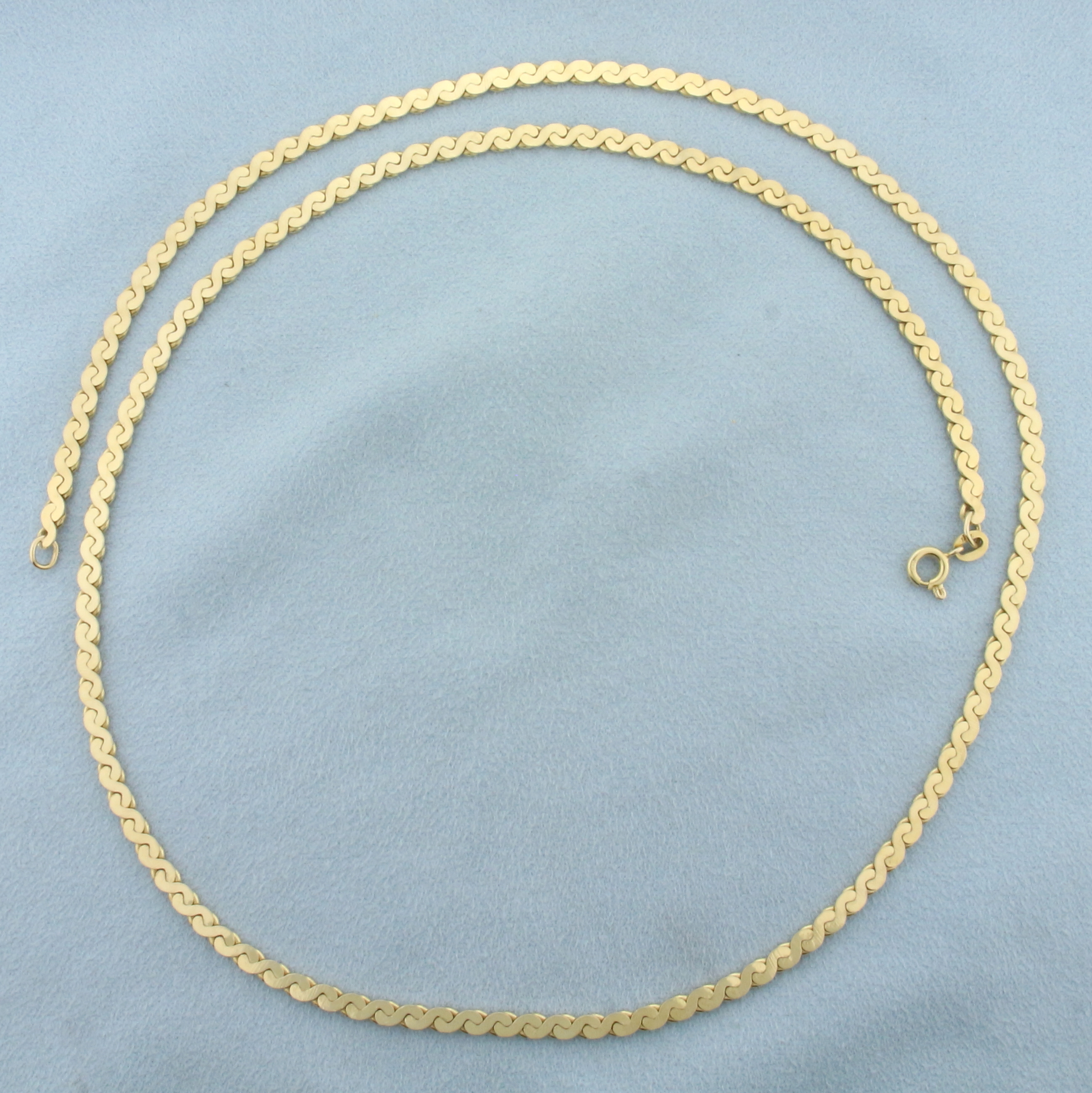 Italian 24 Inch Oversized S Link Chain Necklace in 14k Yellow Gold ...