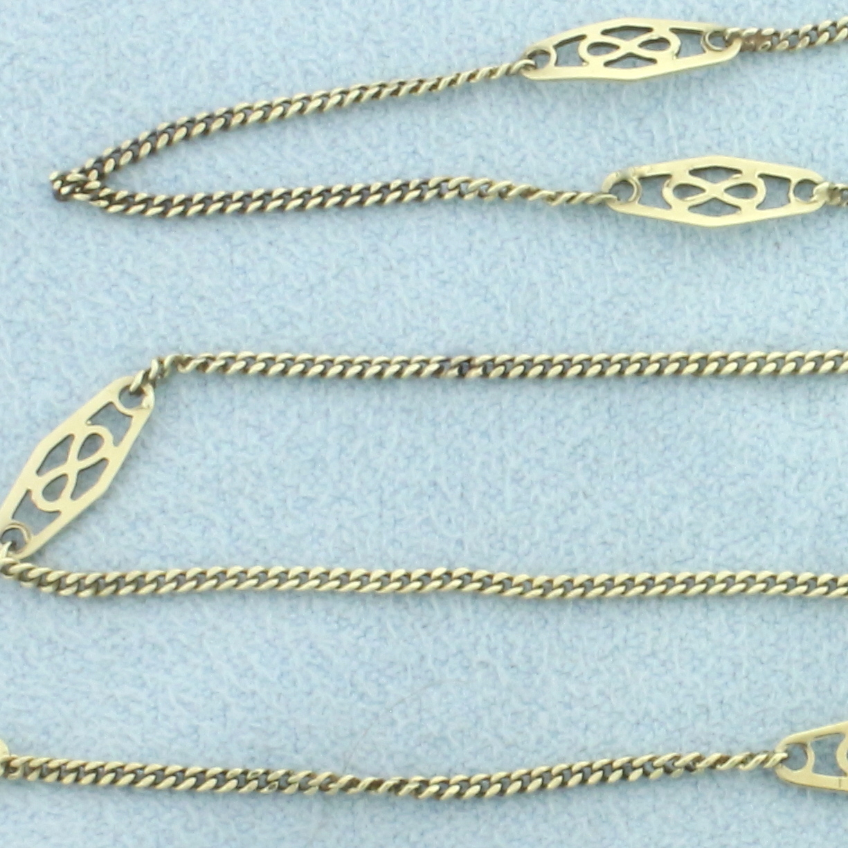 Italian 25 Inch Infinity Symbol Station Necklace in 14k Yellow Gold ...