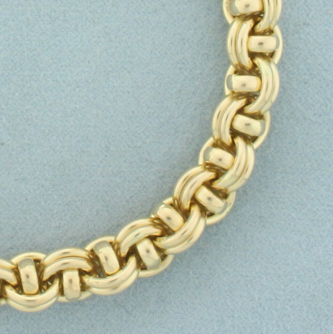Italian Double Rolo Link Bracelet in 14k Yellow Gold | Property Room