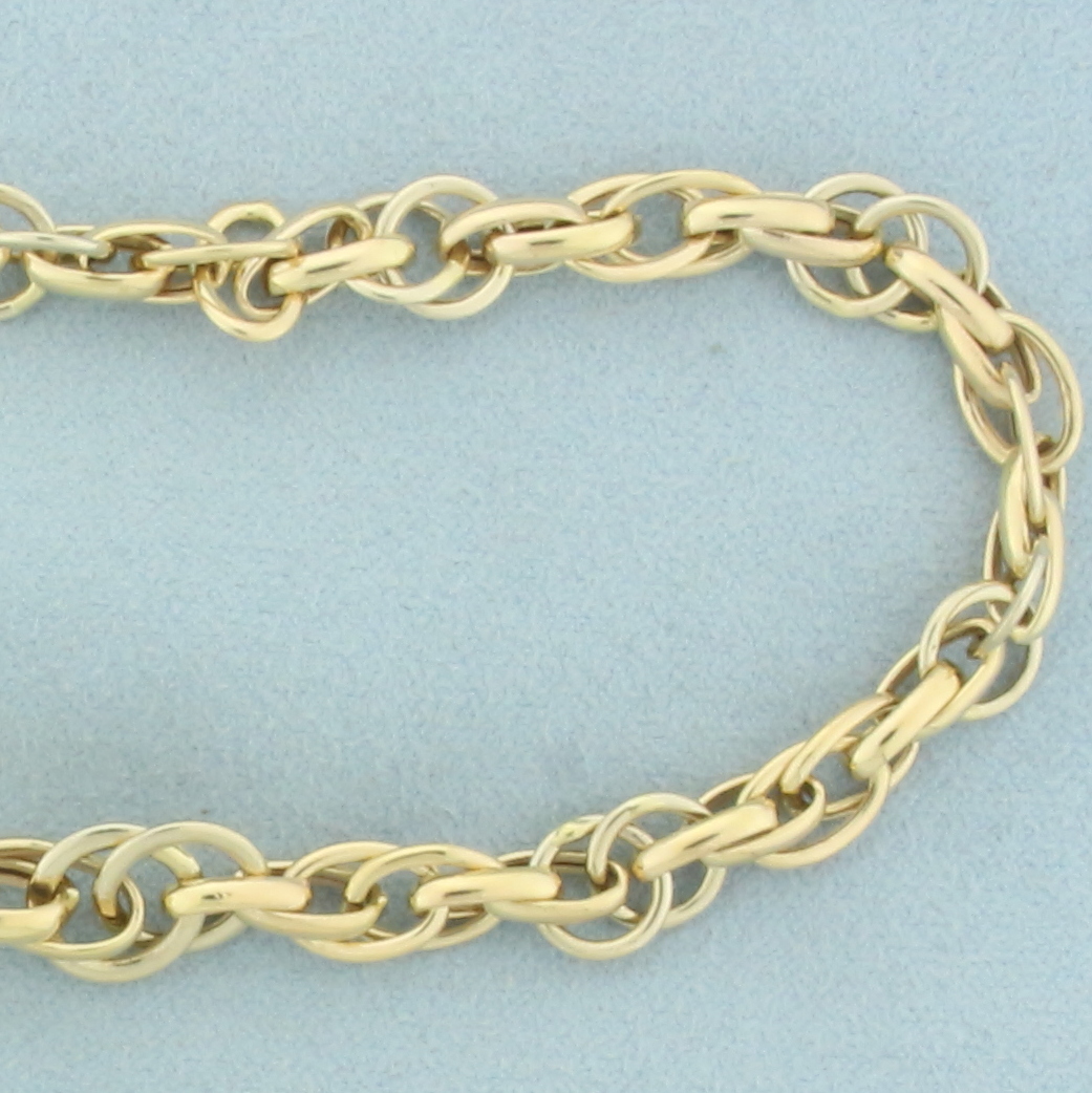 Italian Graduated Chain Link Necklace in 18k Yellow Gold | Property Room