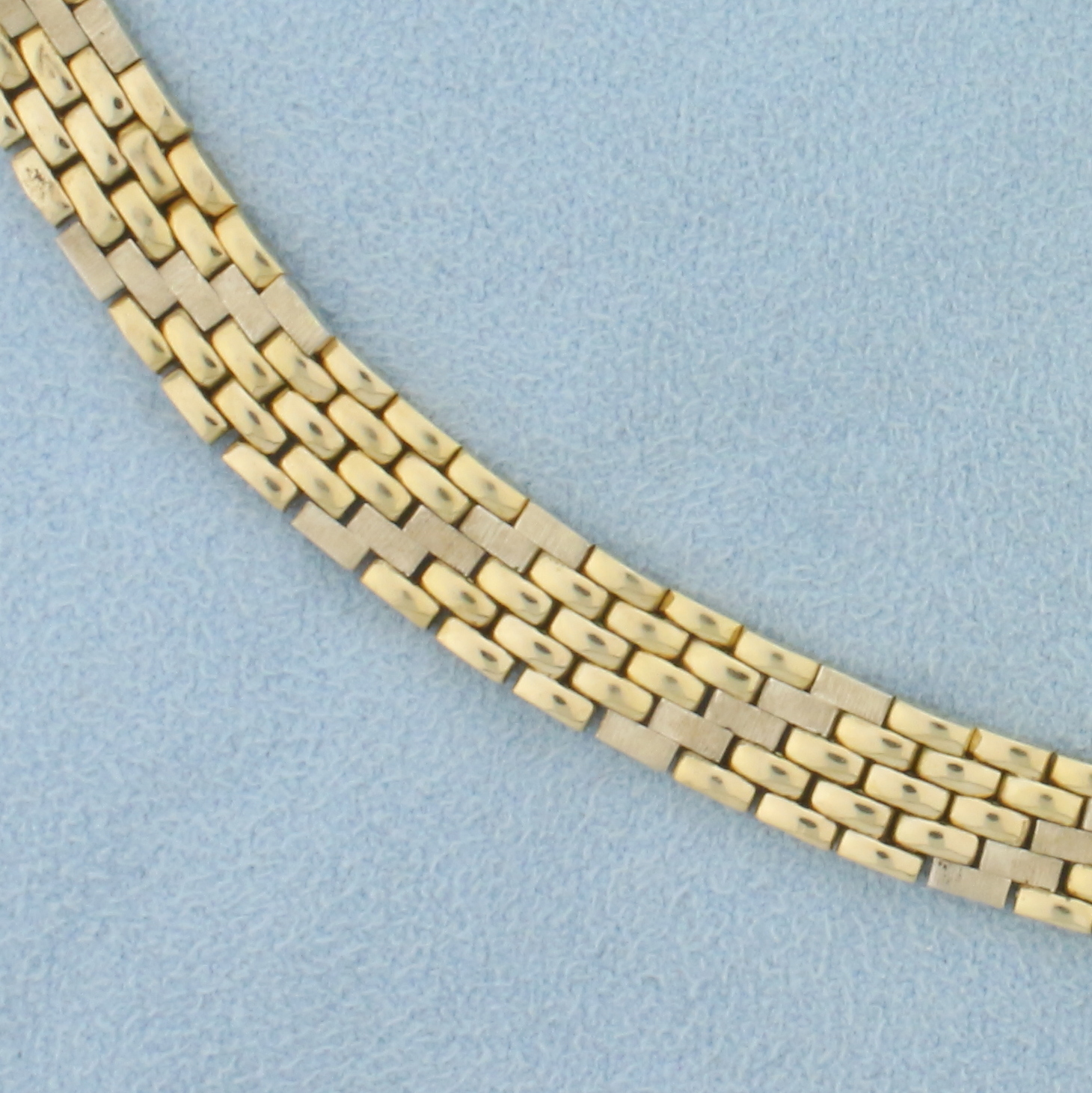 Italian Made Designer Panther Link Bracelet in 18K Yellow Gold ...