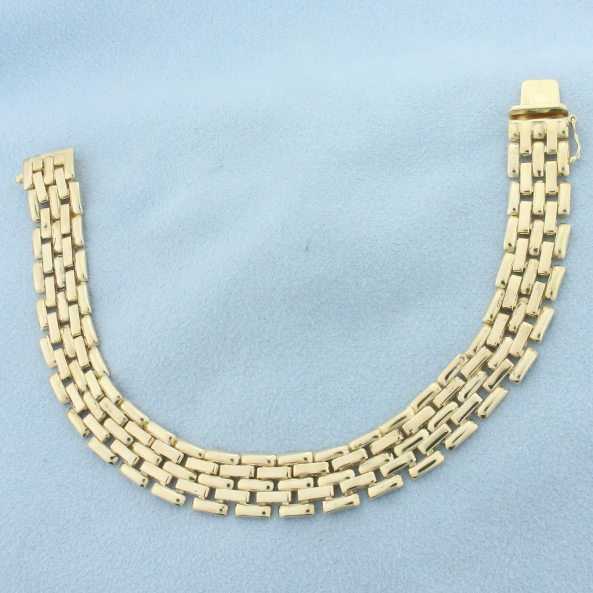 Italian Panther Link Bracelet in 14k Yellow Gold | Property Room