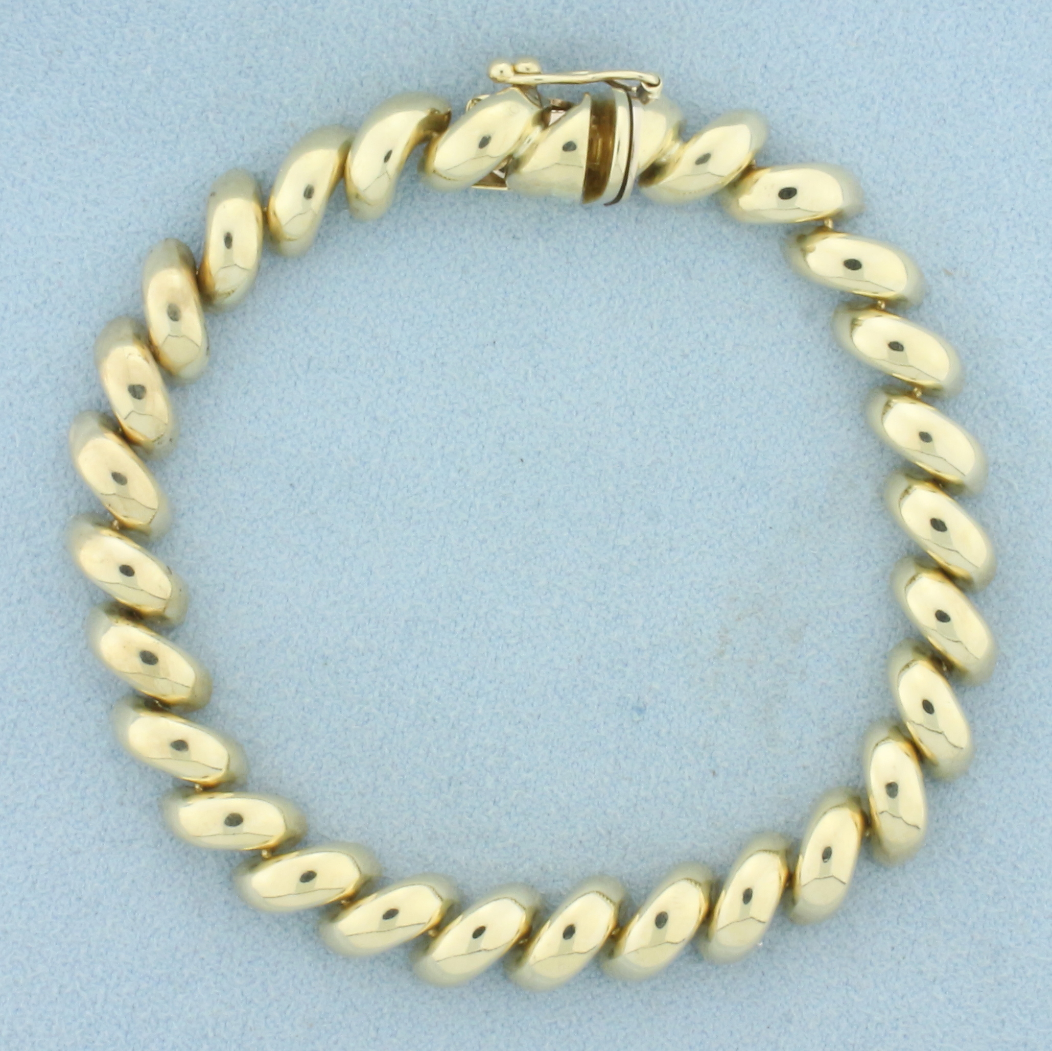Italian San Marco Macaroni Link Bracelet in 14k Yellow Gold | Property Room
