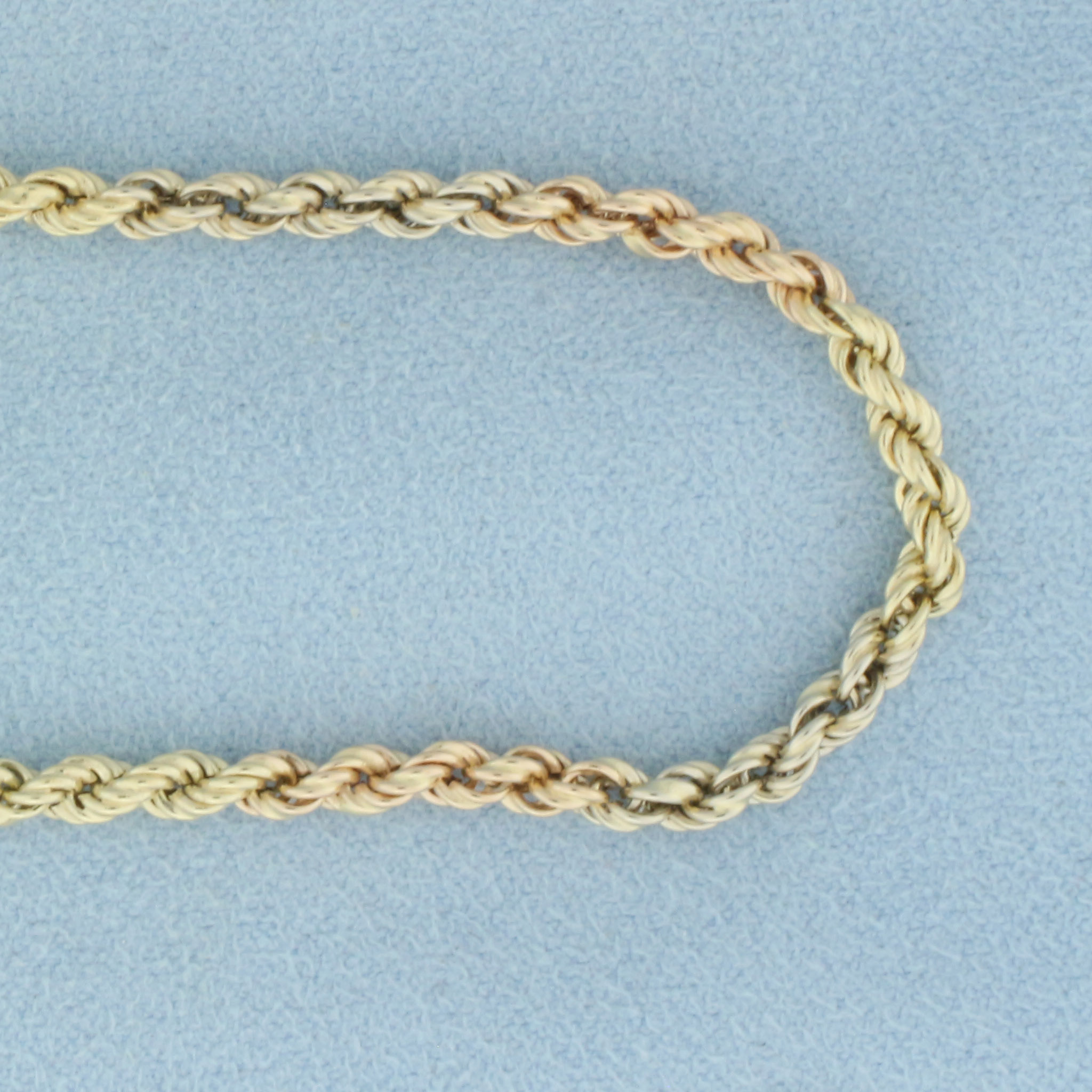 Italian Tri Color Rope Link Chain Necklace in 14k White, Rose and ...