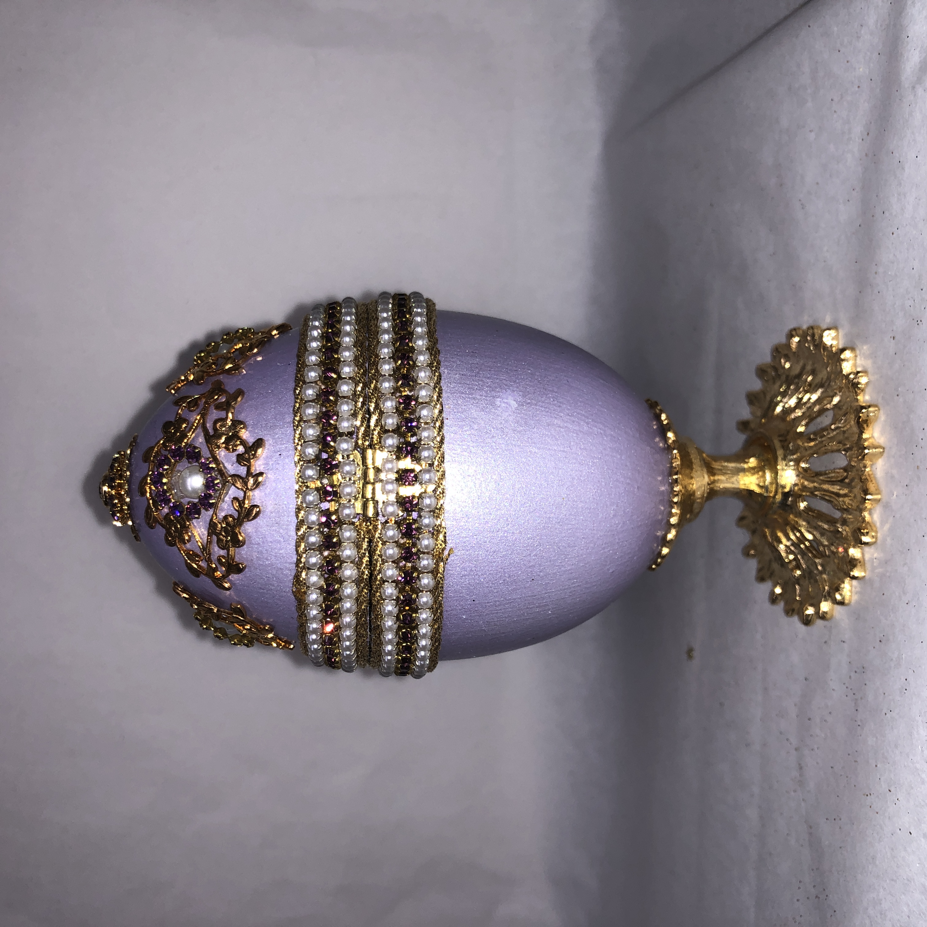 Jewelry Treasure Box Faberge Style Goose Egg | Property Room