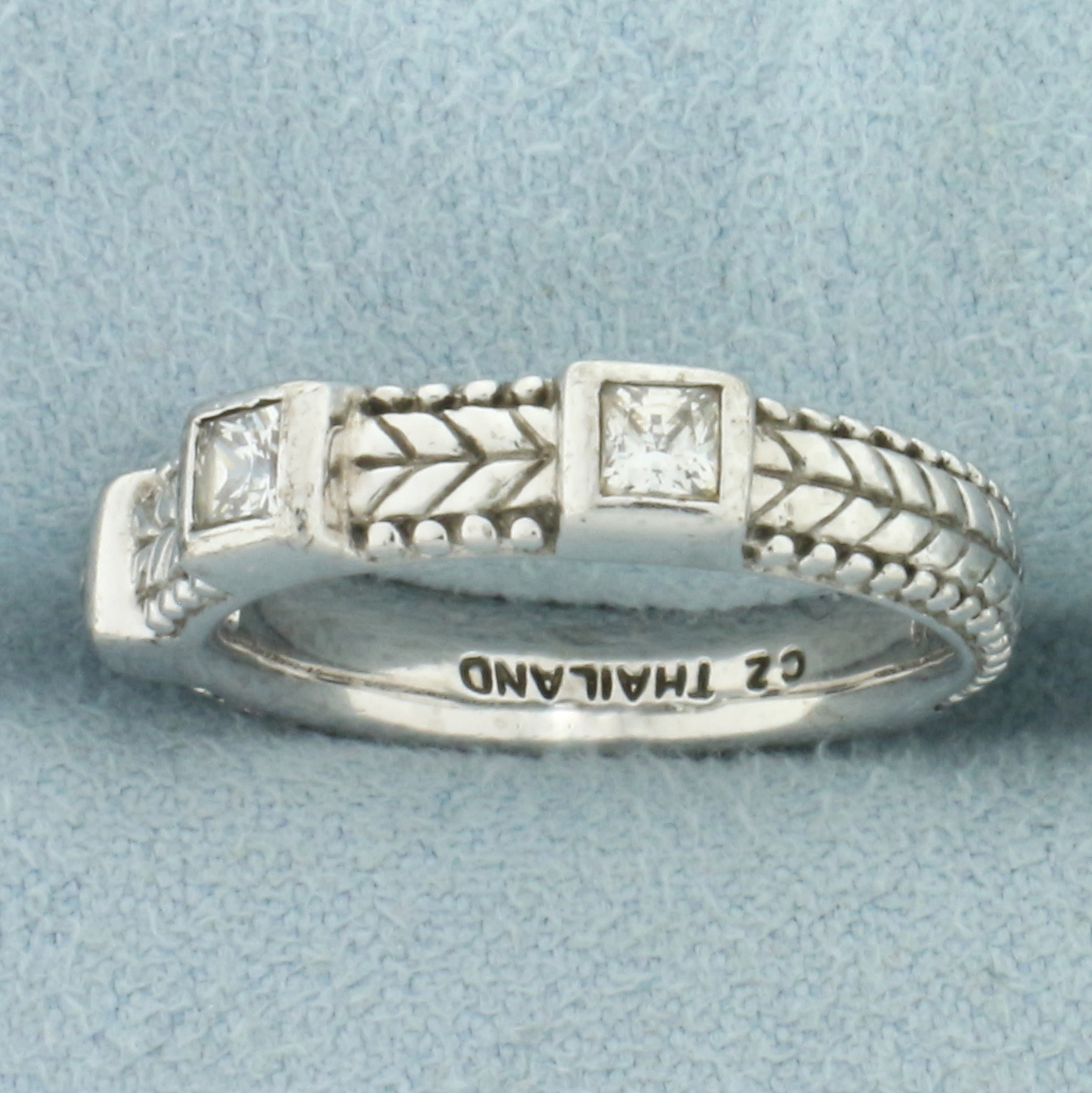 Judith Ripka 3-Stone CZ Stacking Ring | Property Room