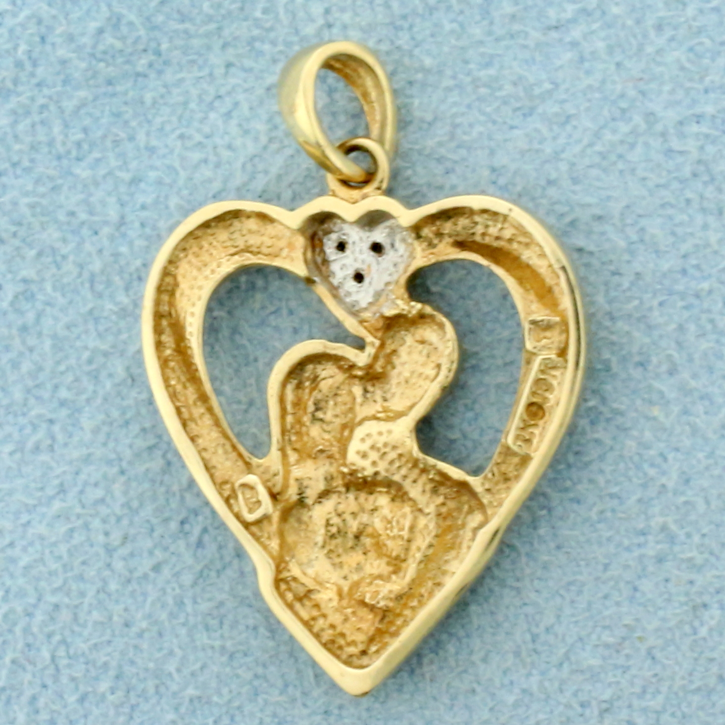 Lovers Diamond Heart Pendant in 10K Yellow Gold | Property Room