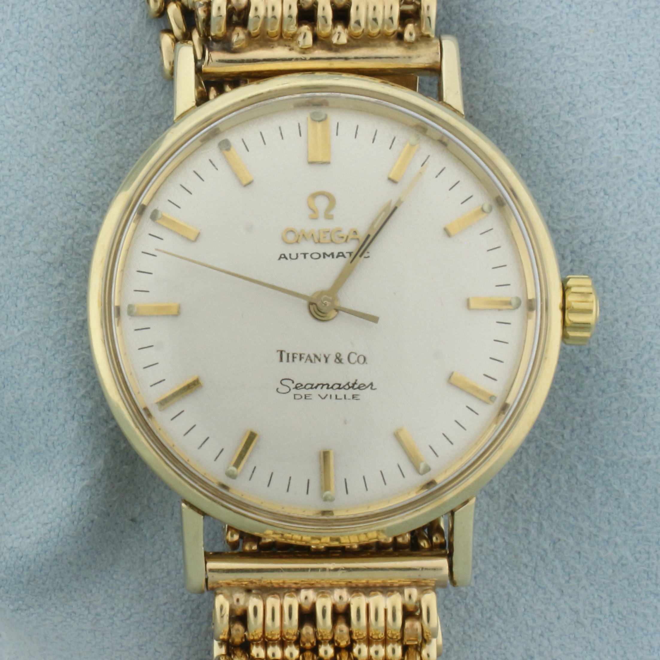 Omega Tiffany and Co. Seamaster DeVille Wristwatch in Solid 14k Yellow ...