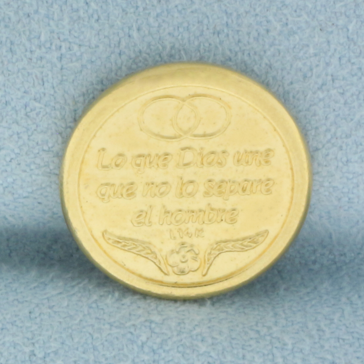 Our Lady of Guadalupe Matthew 19:6 Bible Verse Gold Token in 14k Yellow ...