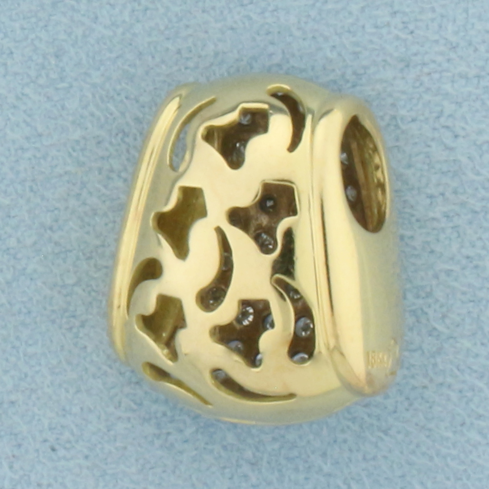 Pave Diamond Slide Pendant in 18k Yellow Gold | Property Room