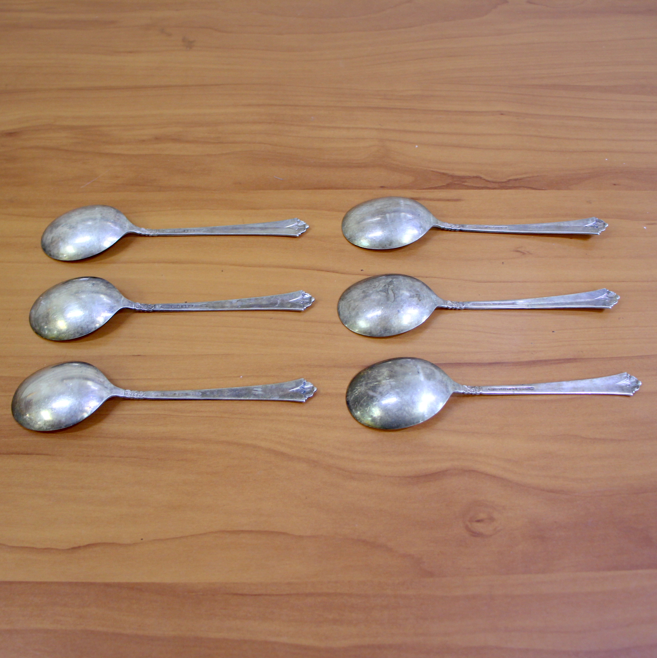 Royal Crest "Castle Rose" Sterling Silver Soup Spoons Set of 6 ...
