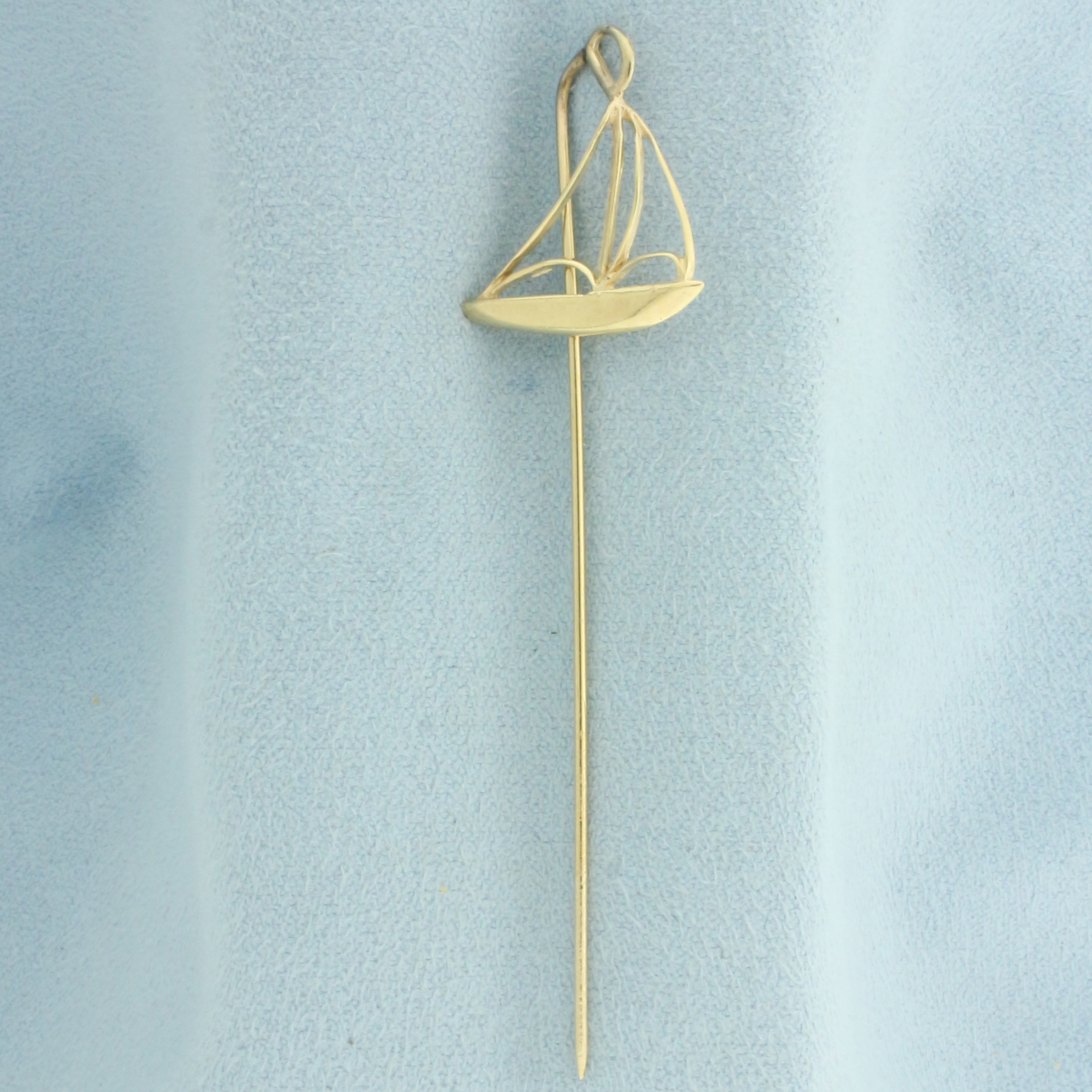 Sailboat Stick Pin in 14k Yellow Gold | Property Room