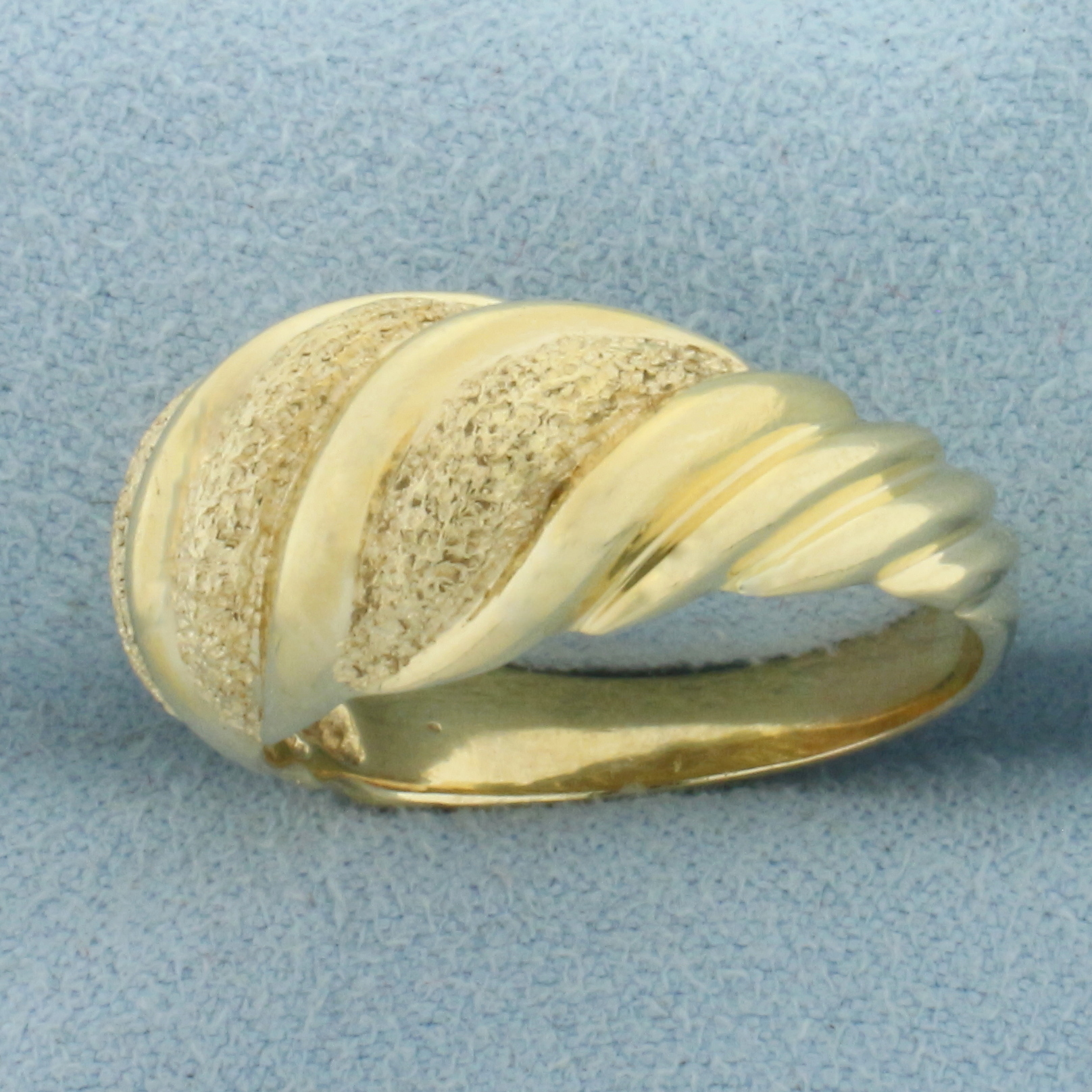 Sandblast Finish Dome Ring in 14k Yellow Gold | Property Room