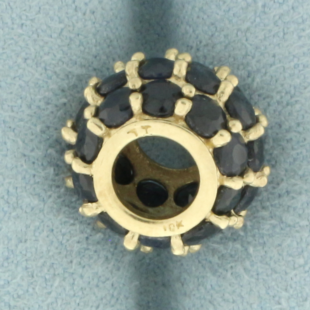Sapphire Bead Charm in 10k Yellow Gold | Property Room