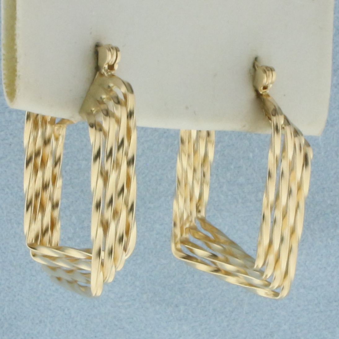 Square Hoop Earrings in 14k Yellow Gold | Property Room