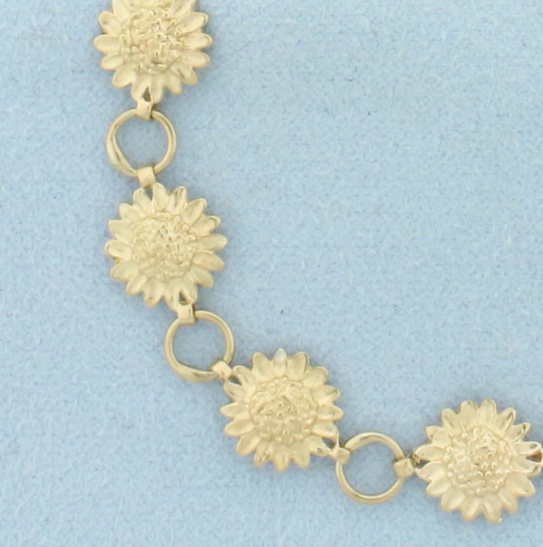 Sunflower Link Bracelet in 10k Yellow Gold | Property Room