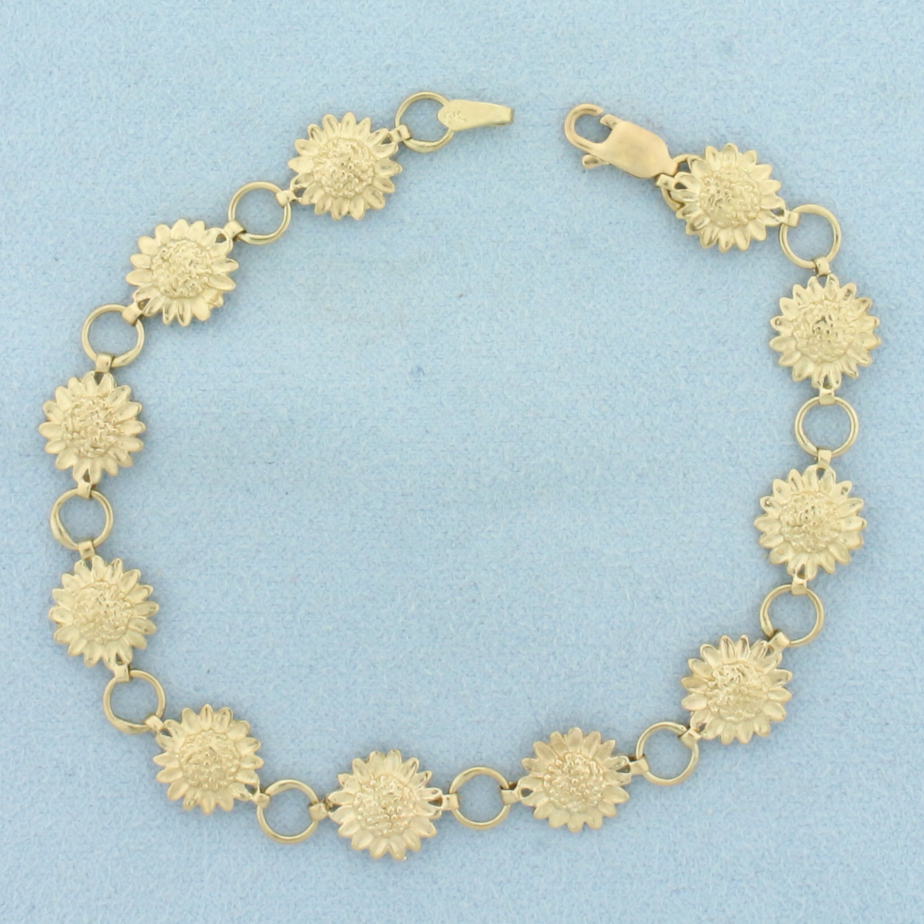 Sunflower Link Bracelet in 10k Yellow Gold | Property Room