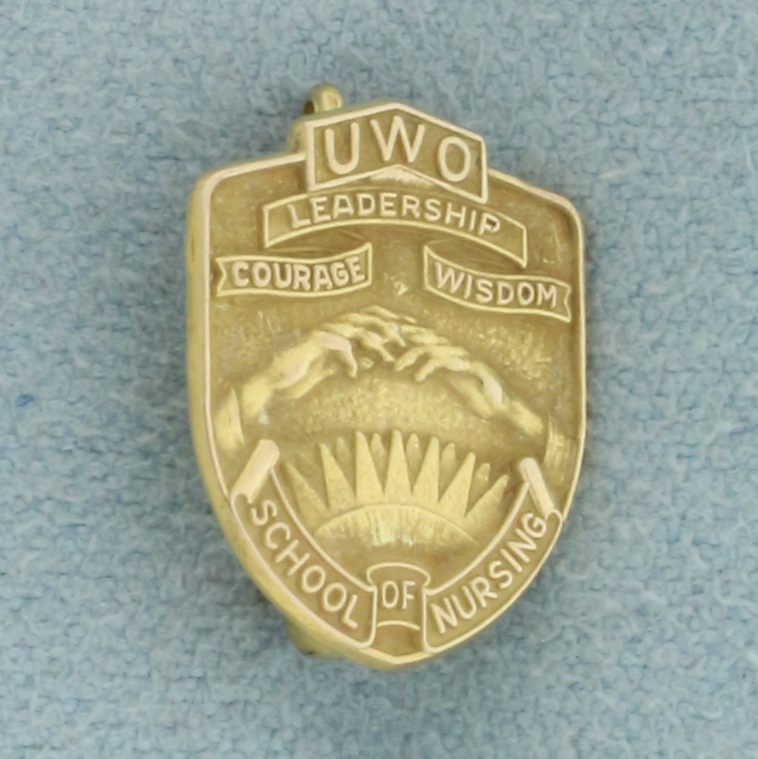 UWO School of Nursing Pin in 10k Yellow Gold | Property Room