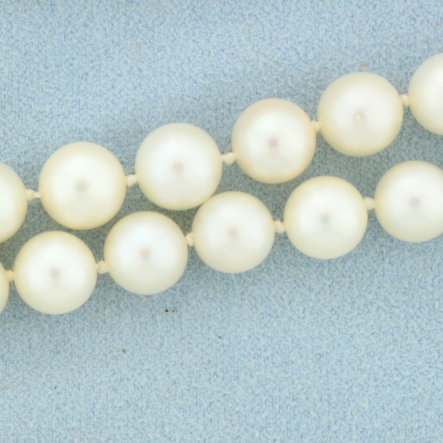 Vintage Akoya Pearl Double Strand Necklace in 14K White Gold | Property Room