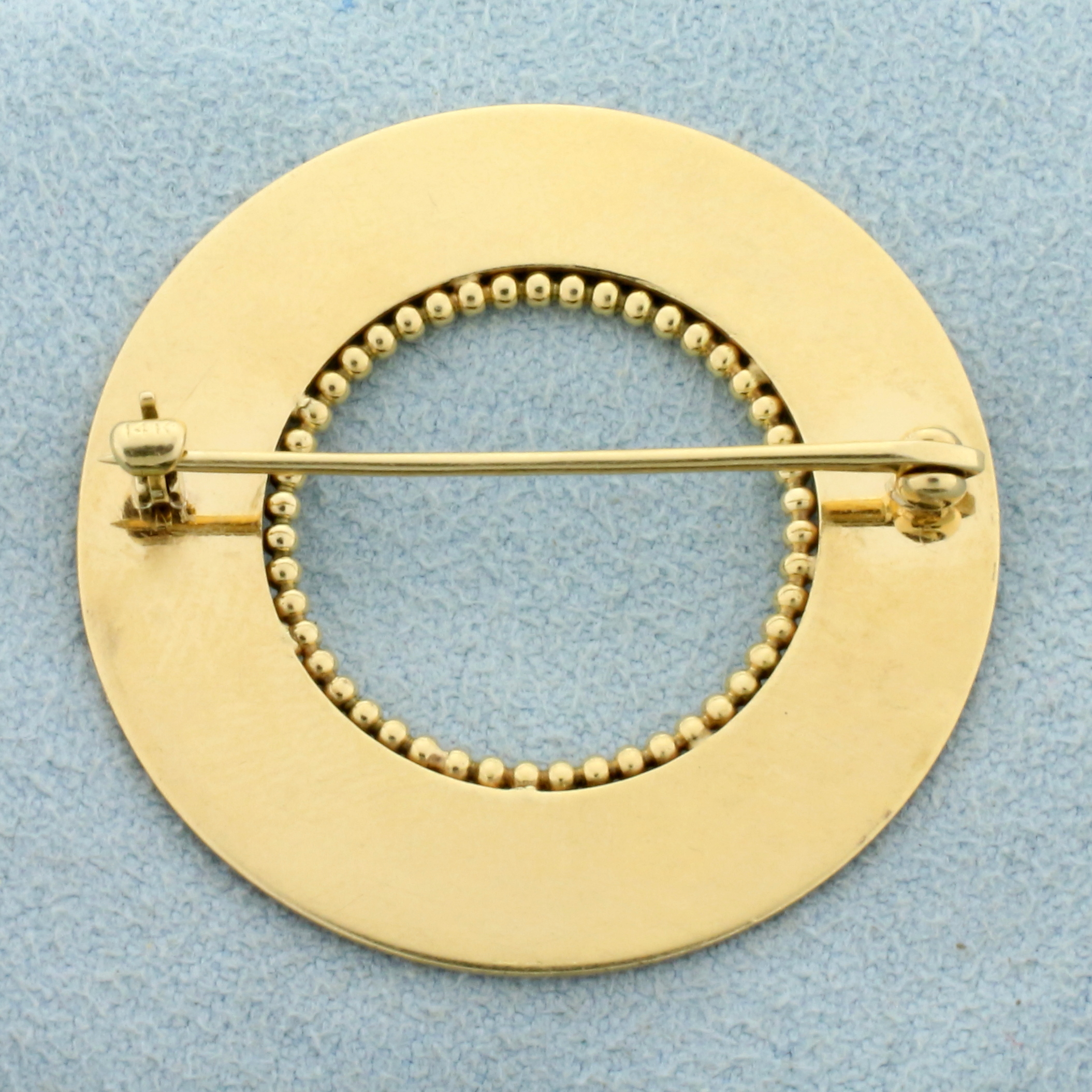 Vintage Circle Pin in 14K Yellow Gold | Property Room
