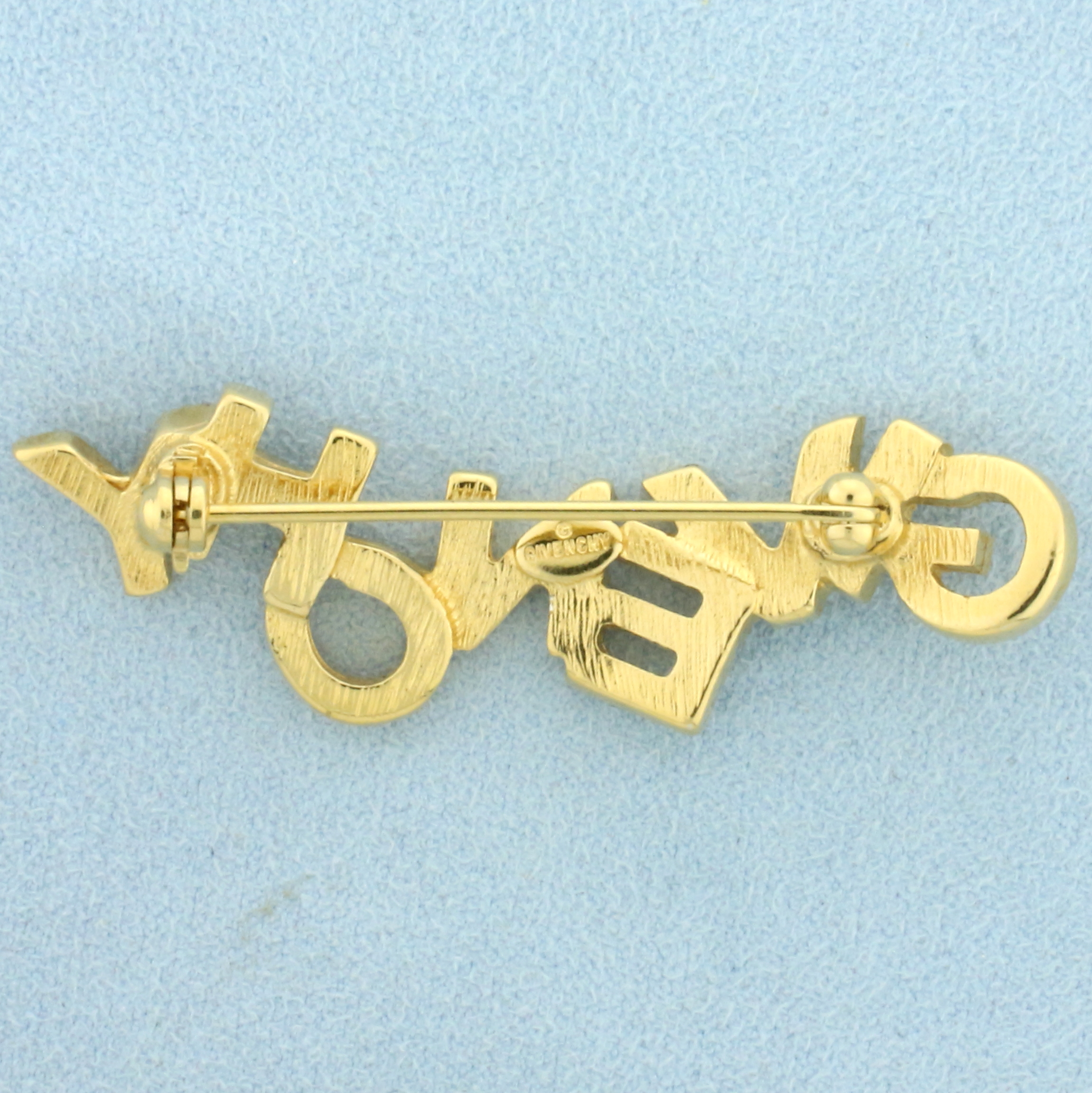 Vintage Designer Signed Givenchy Logo Brooch Pin | Property Room