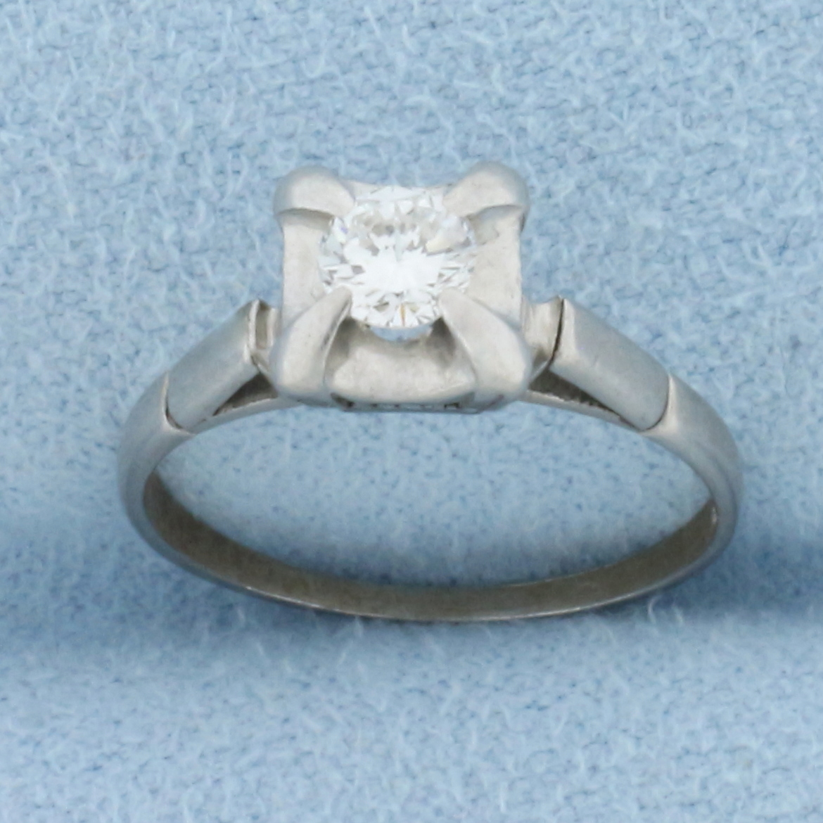 Vintage Diamond Solitaire Engagement Ring in Platinum | Property Room