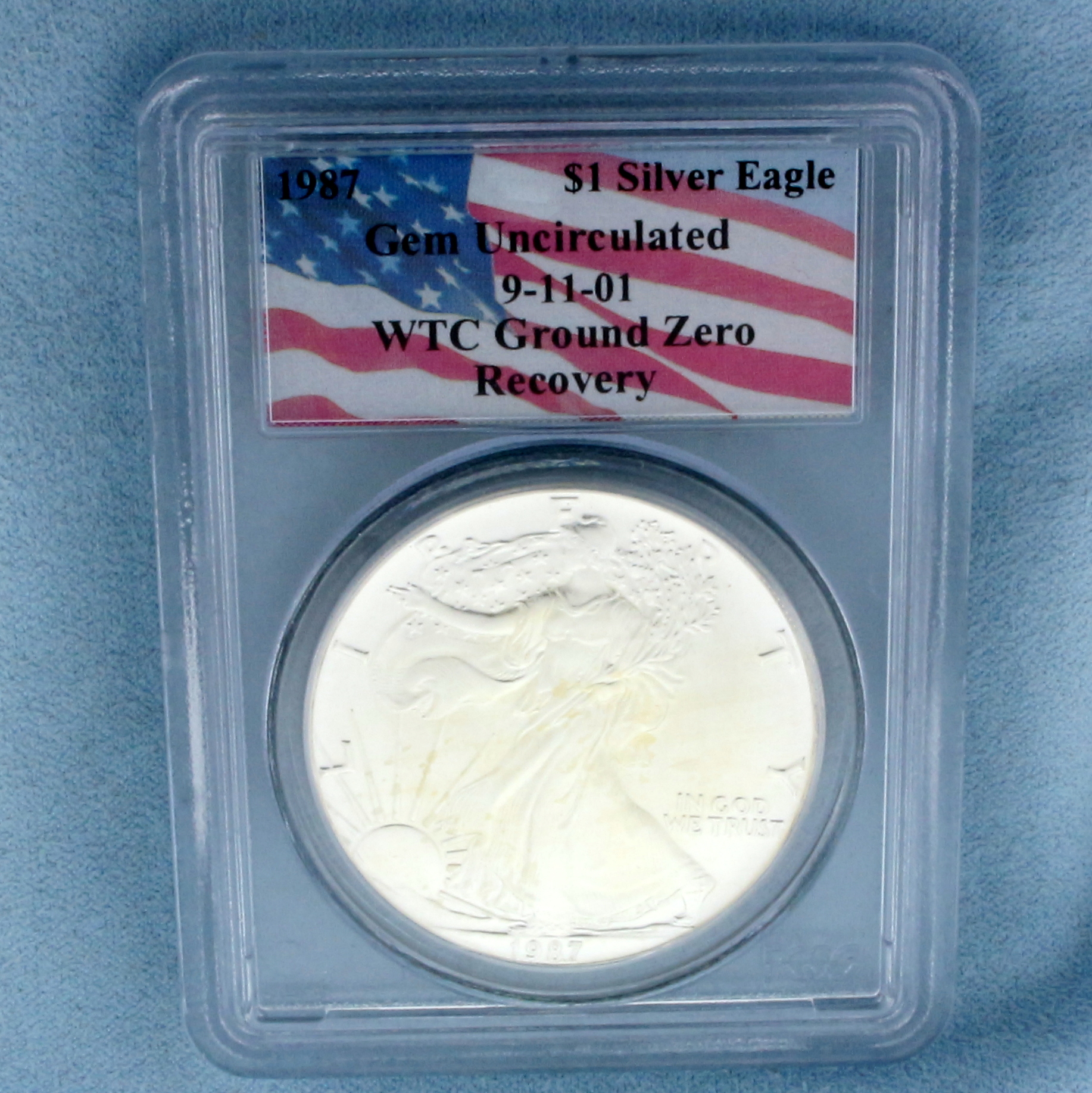 WTC Ground Zero Recovery Silver Eagle Coin PCGS | Property Room