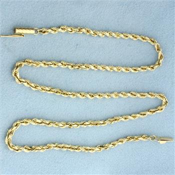 16 Inch Rope Link Chain Necklace in 14k Yellow Gold | Property Room