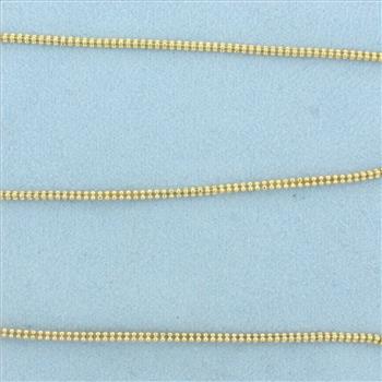 18 Inch Ball Bead Chain Link Necklace in 14k Yellow Gold | Property Room