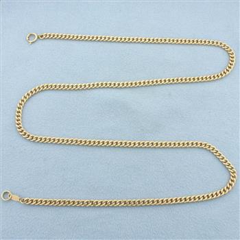 18 Inch Curb Link Chain Necklace in 14k Yellow Gold | Property Room