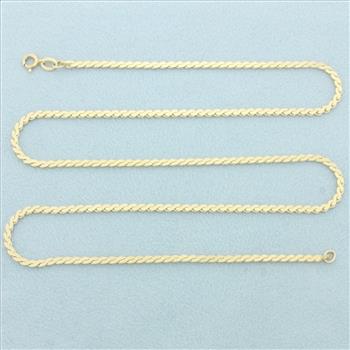 18 Inch Serpentine S Link Chain Necklace in 14k Yellow Gold | Property Room